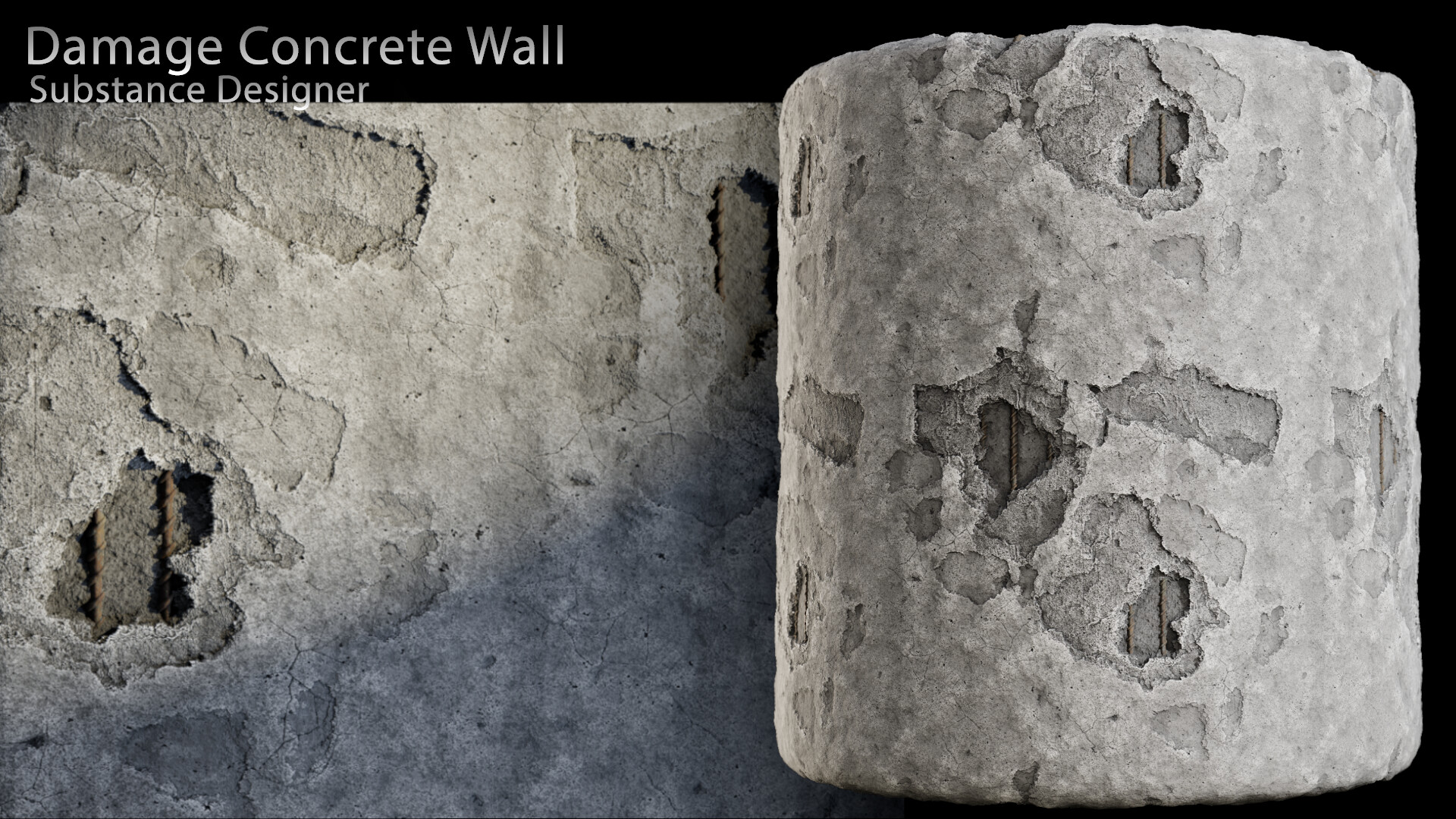 pouya zamani - Damage Concrete Wall