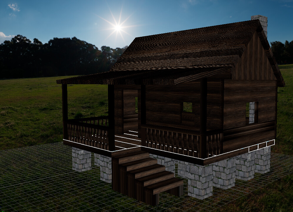 ArtStation - Log Cabin project