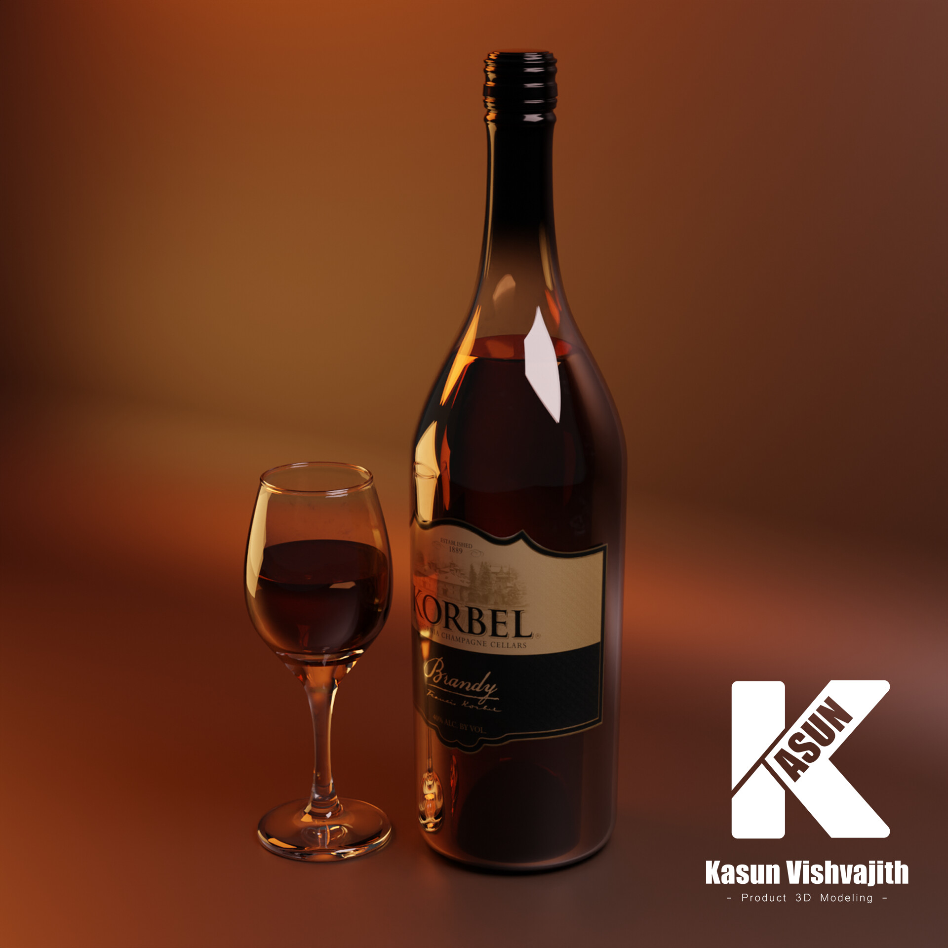 ArtStation - Wine Bottle