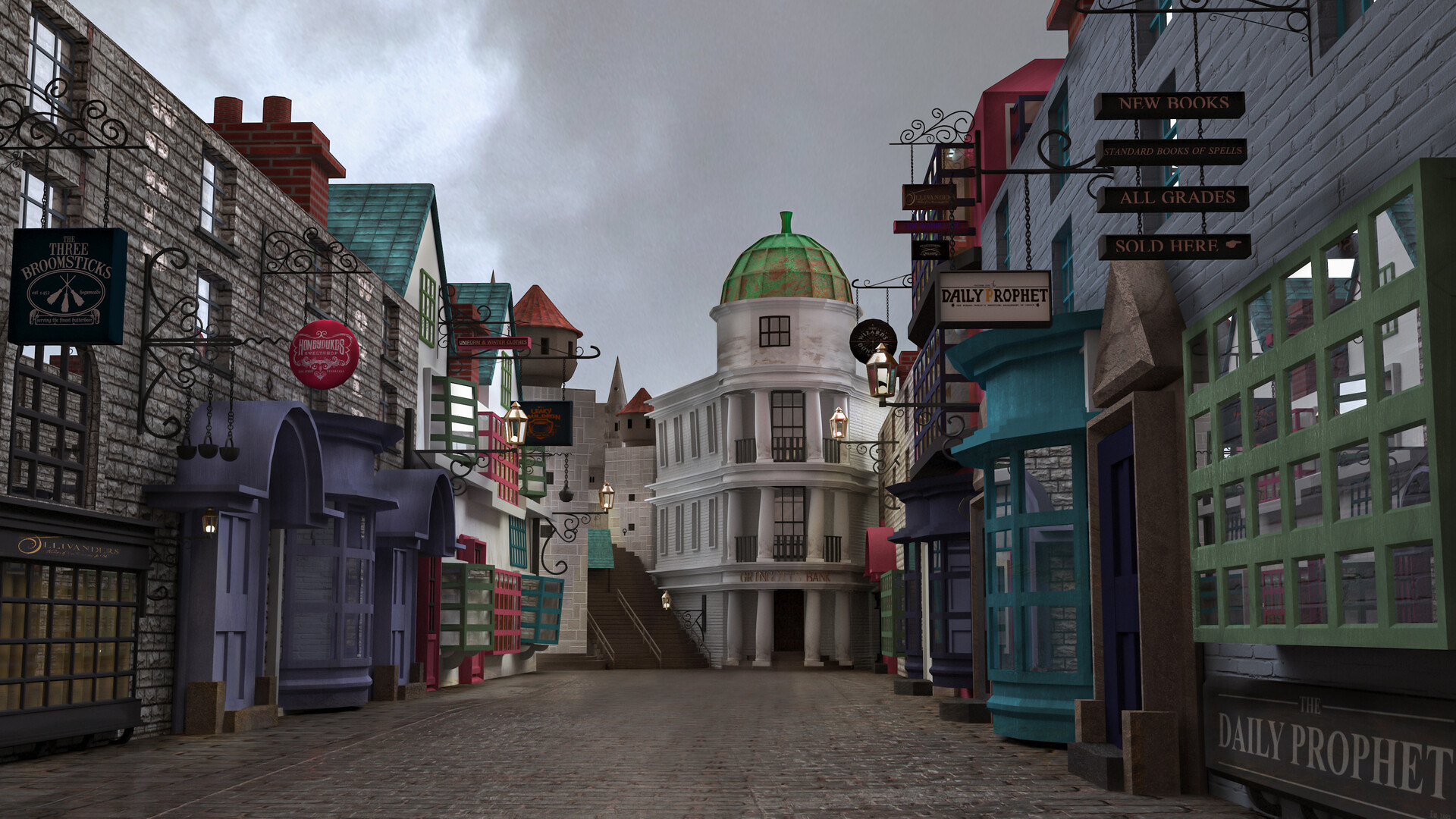 ArtStation - DIAGON ALLEY HARRY POTTER
