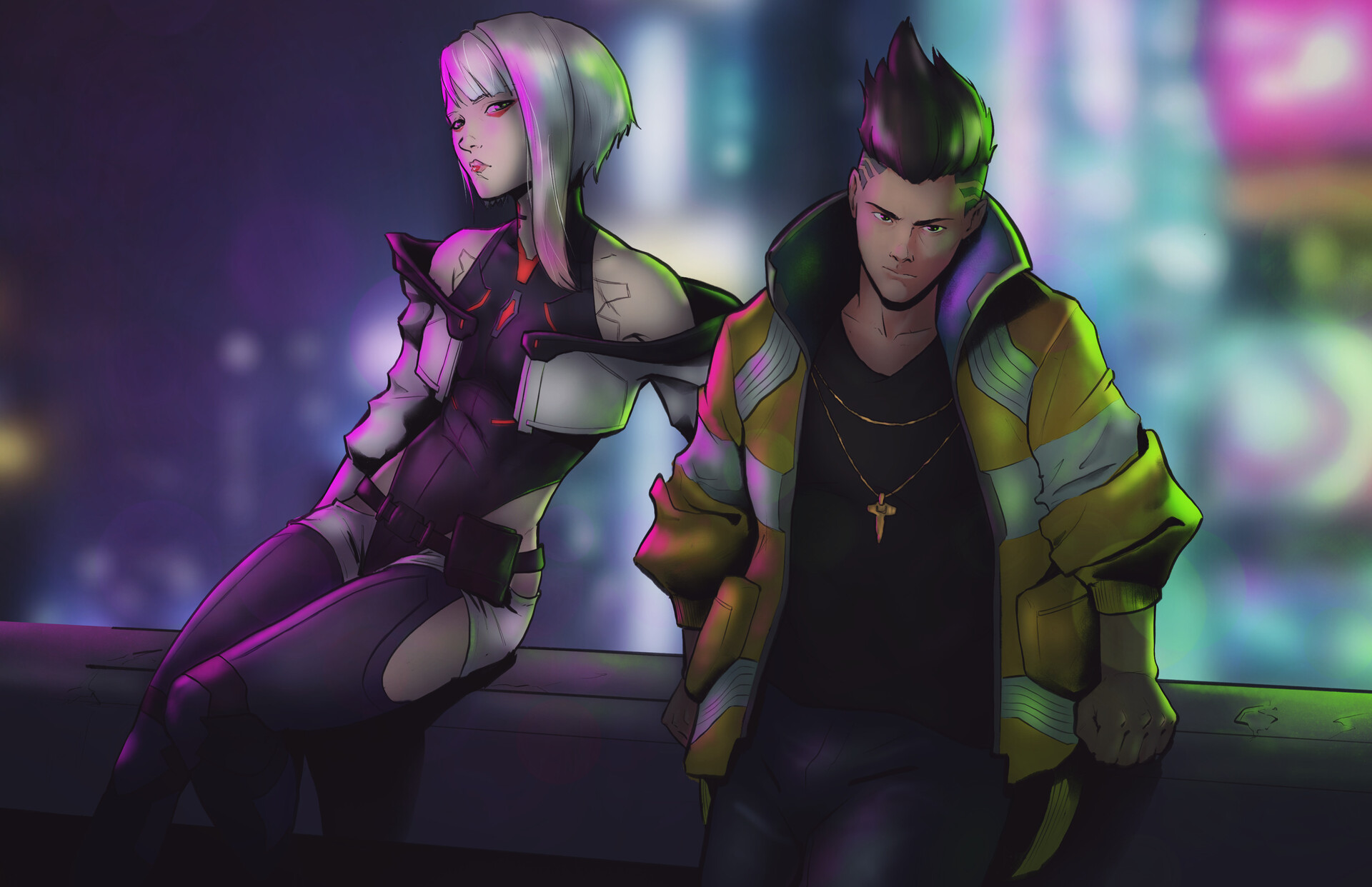 ArtStation - Cyberpunk: Edgerunners - David and Lucy