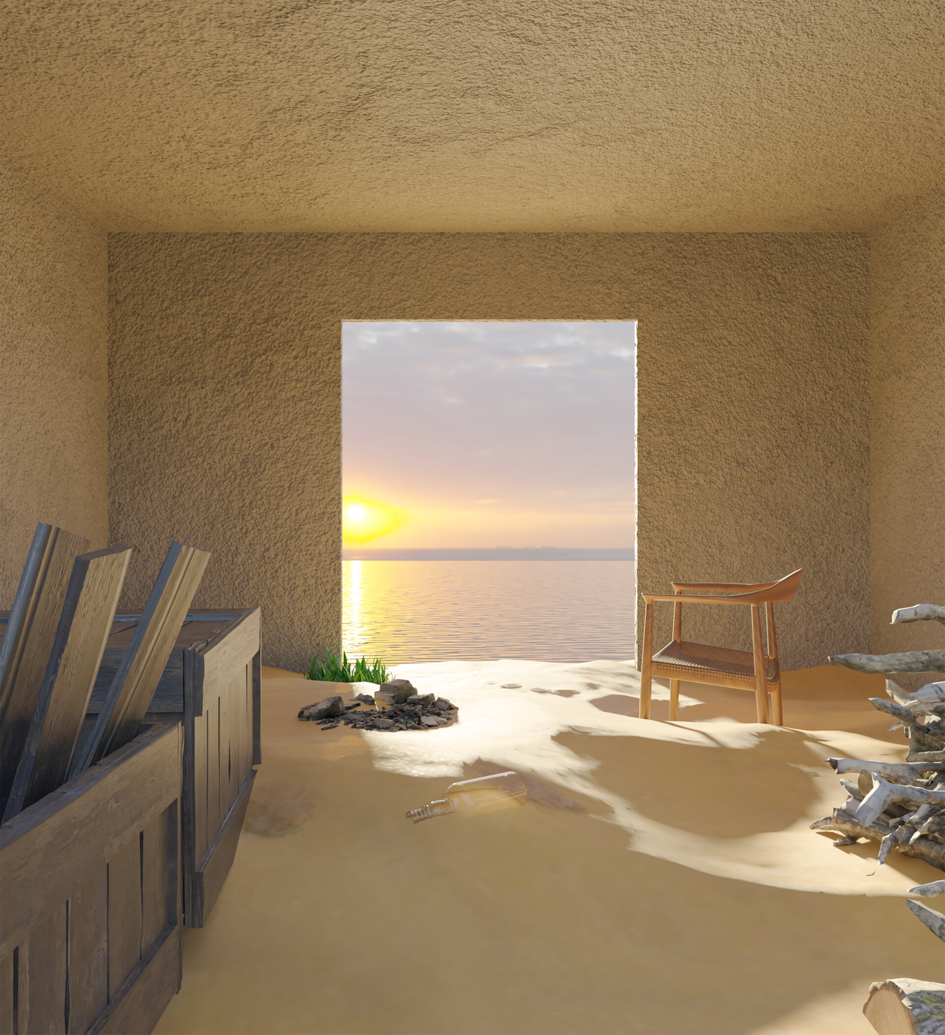 ArtStation - Sand Filled Environment, Environment Design, 3D Dreamland ...