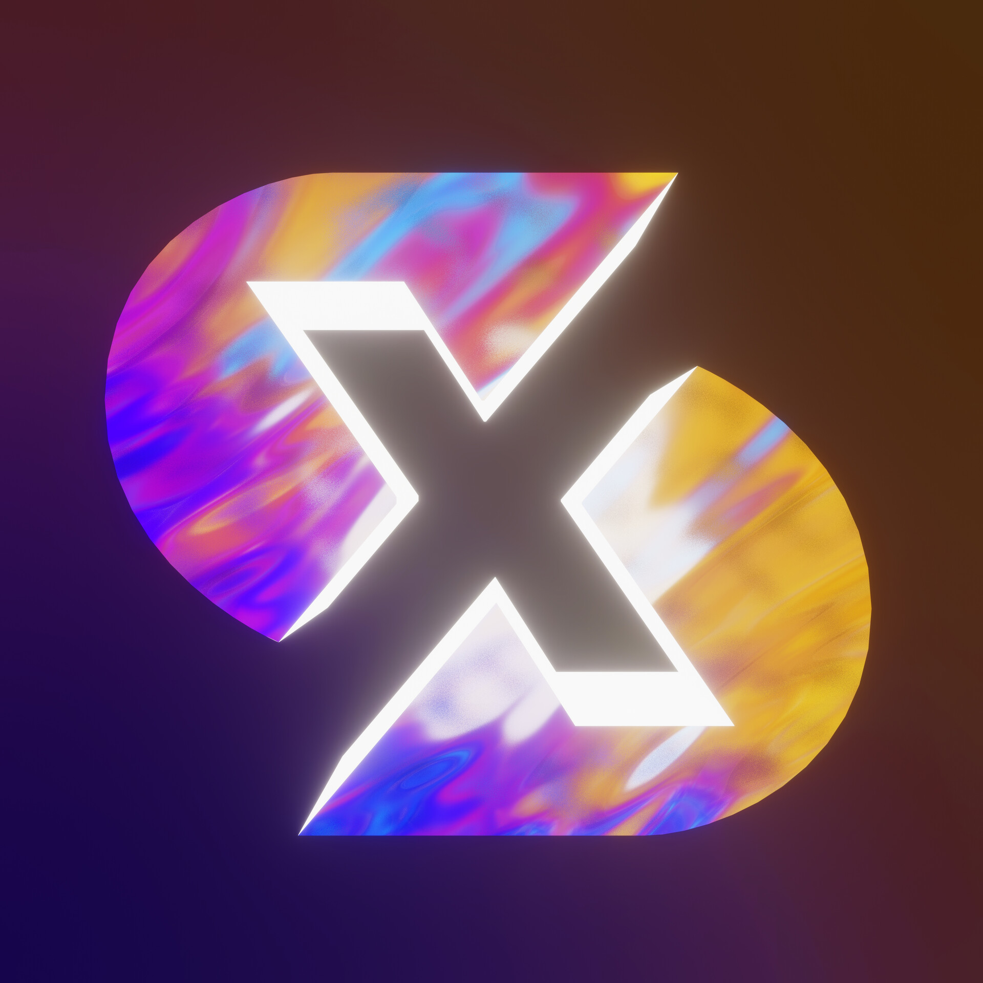 X Logo 3d