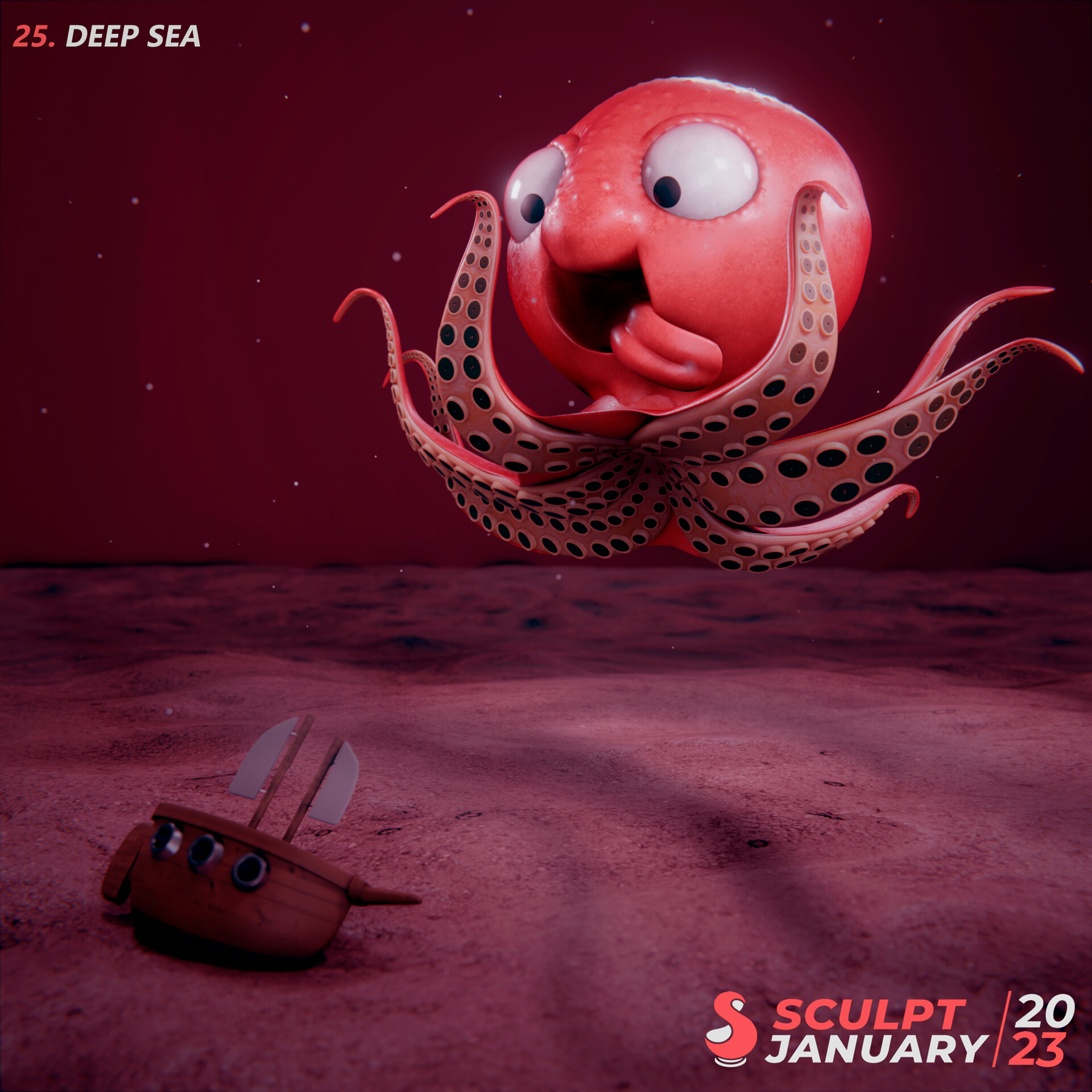 ArtStation - Day: 25 Deep Sea 🦑⛵️