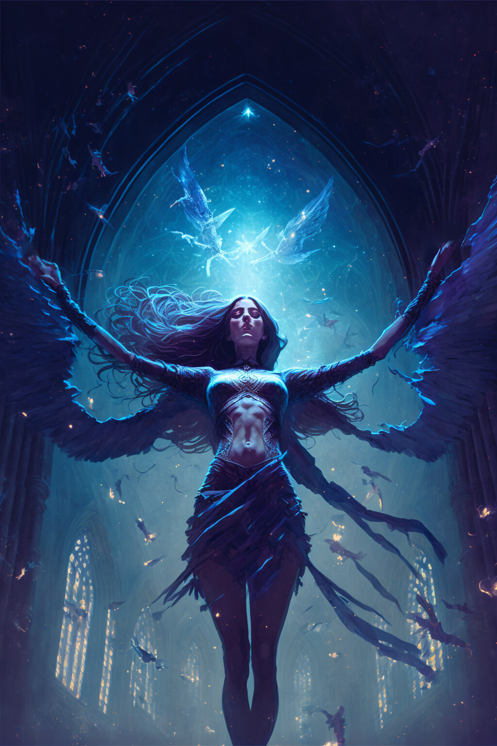 ArtStation - Ethereal Enchantment: A Gothic Chapel Dance of the Starlit ...