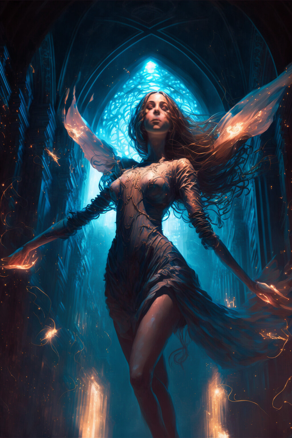 ArtStation - Ethereal Enchantment: A Gothic Chapel Dance of the Starlit Goddess 9