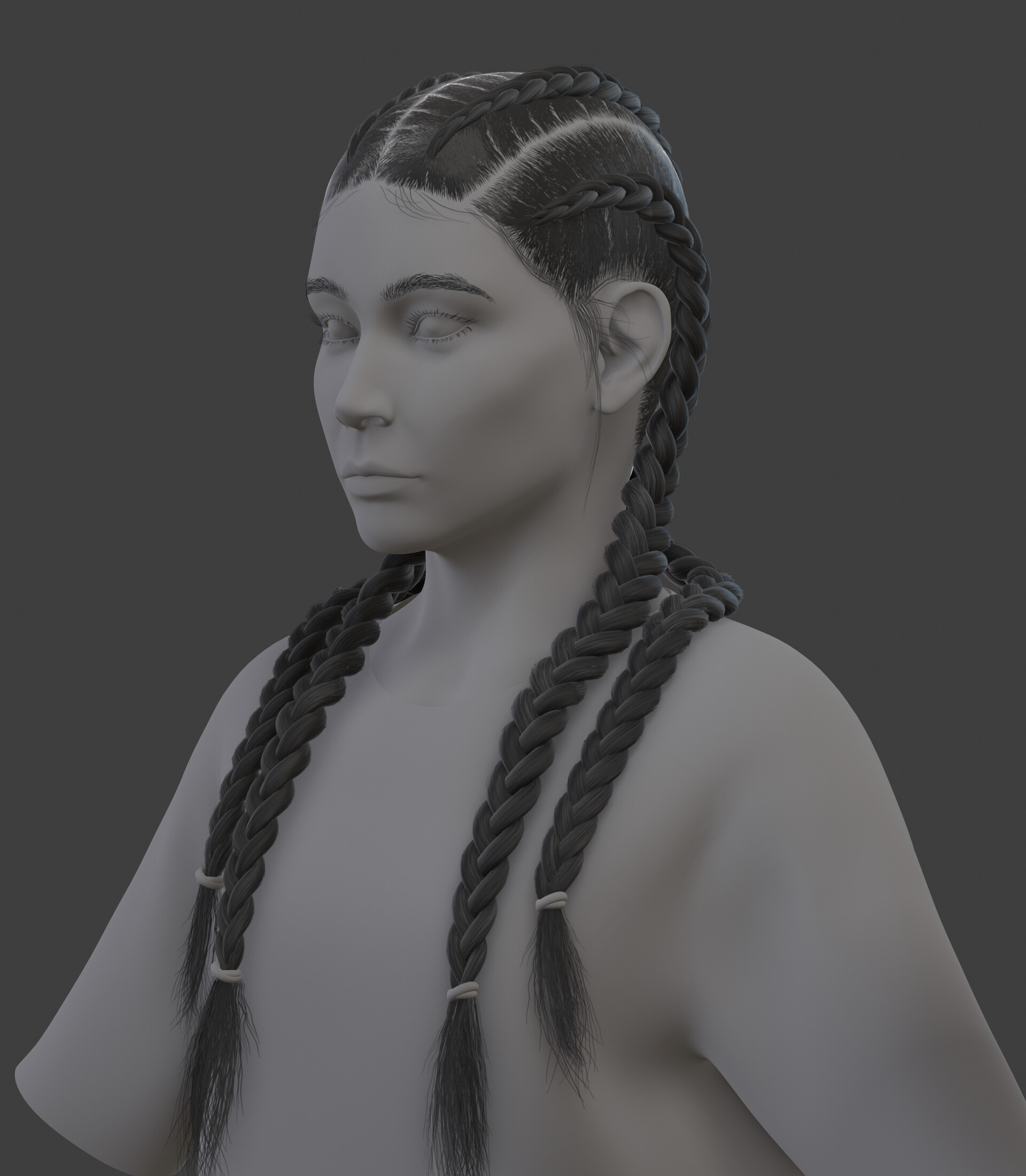 ArtStation - Game-ready Hair Braids