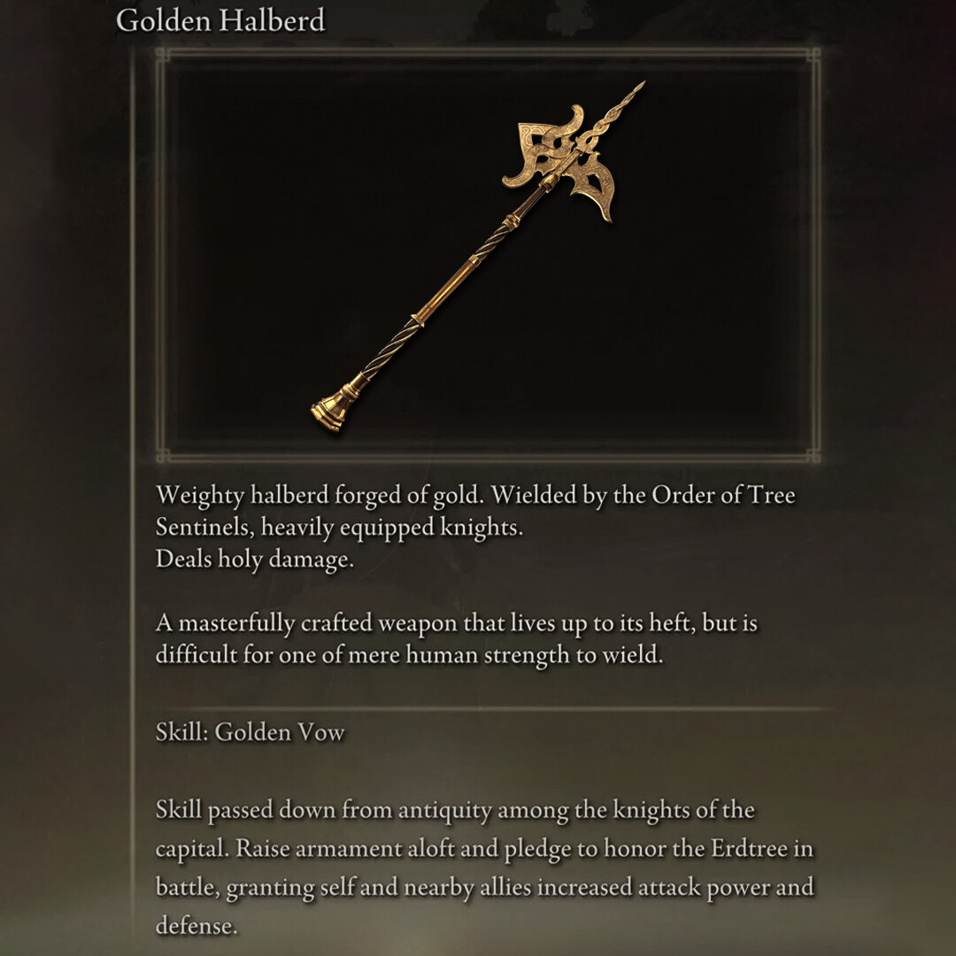 Golden Halberd 3D Model By Symbol (@Symbol12) [755c92d], 44% OFF