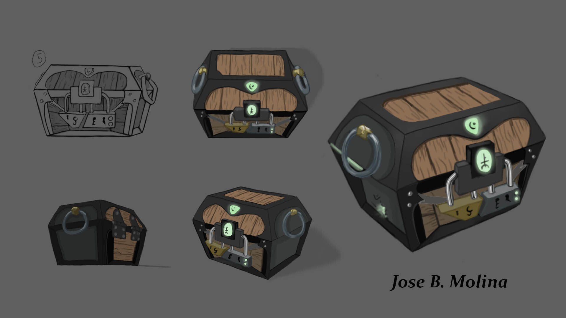 ArtStation - ejercicio concept baúl /concept excercise trunk