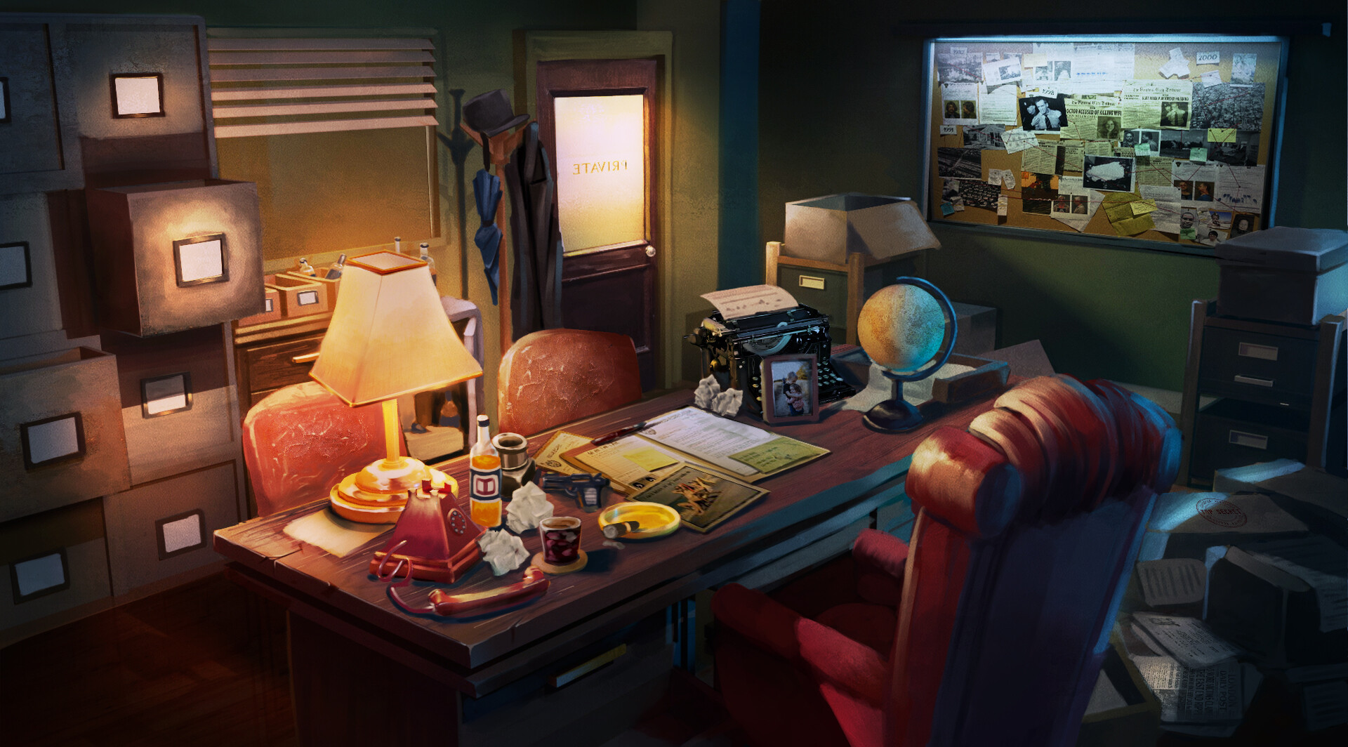 ArtStation - A Private Investigator's Room