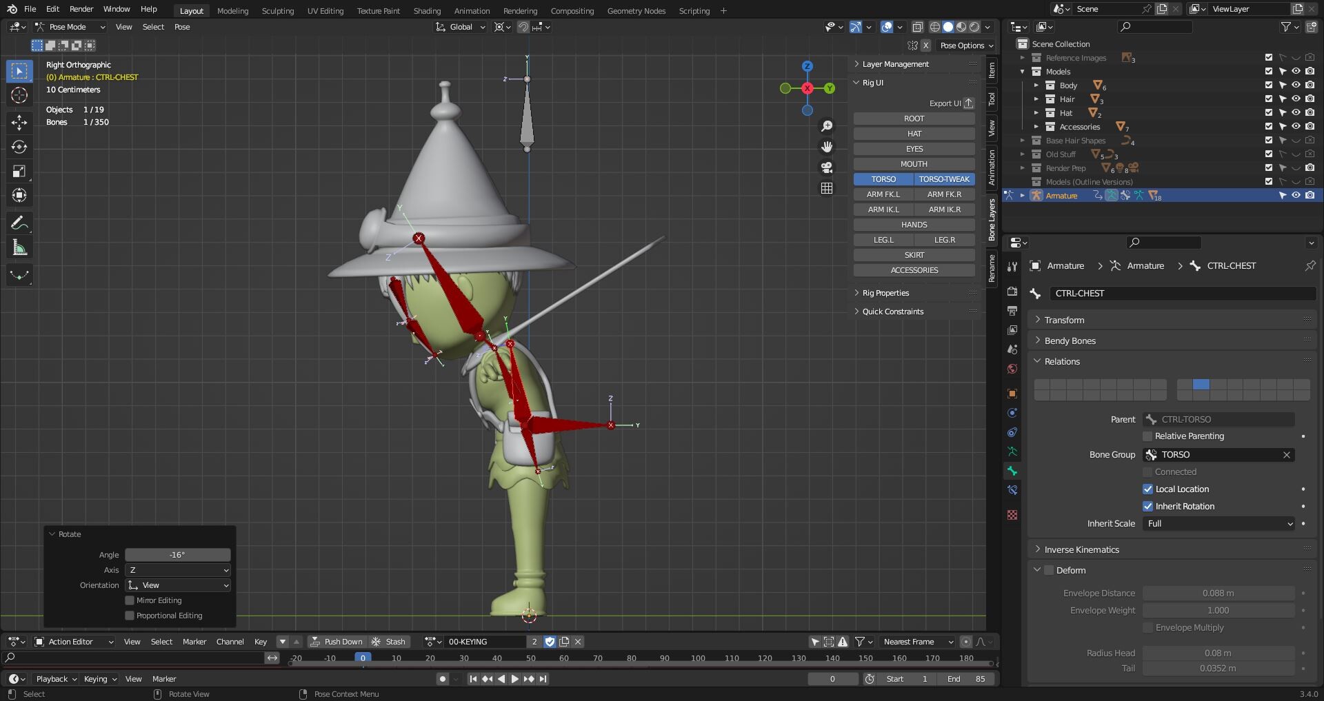 Scott Brookes - Witch/Alchemist Character Model with Rig and Animation