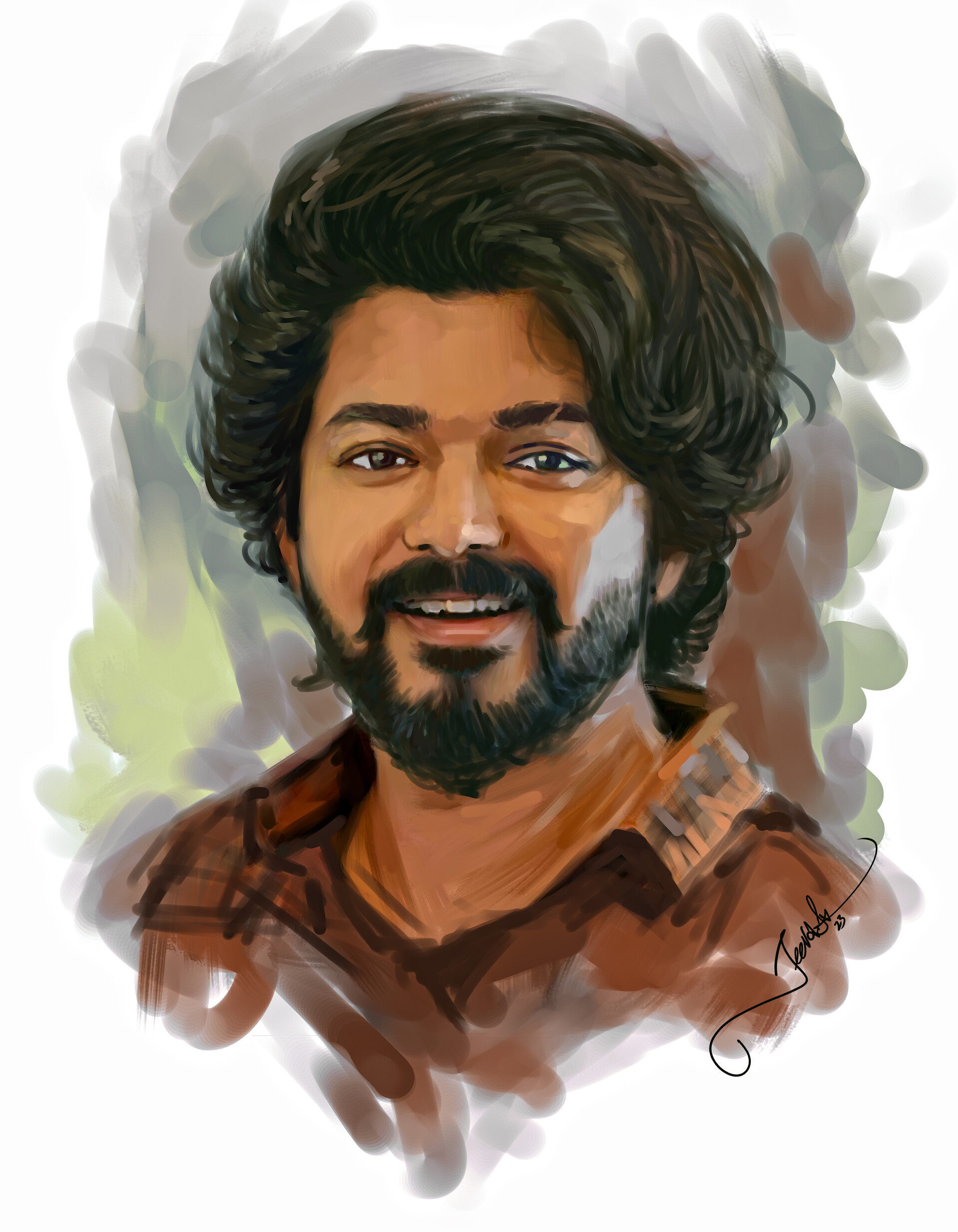 ArtStation - Thalapathy 67 Vijay Painting 2023 #Thalapathy67 # ...