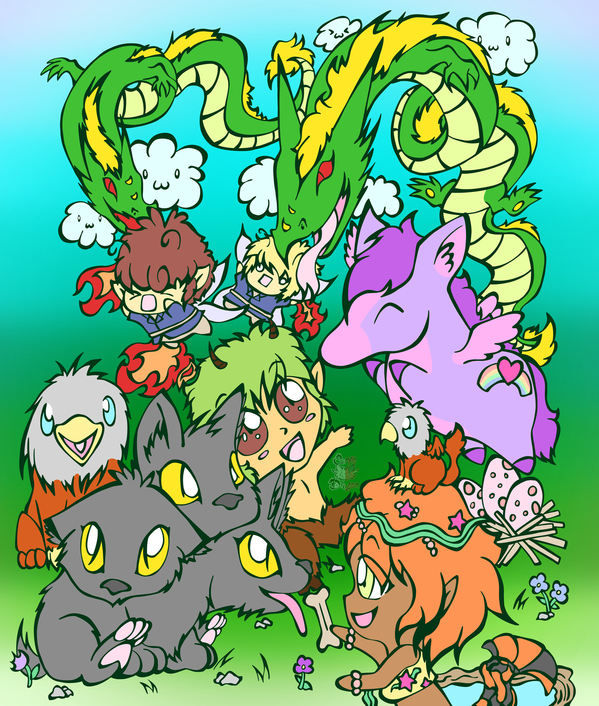 ArtStation - Fantasy Page Coloring Page Free2Use