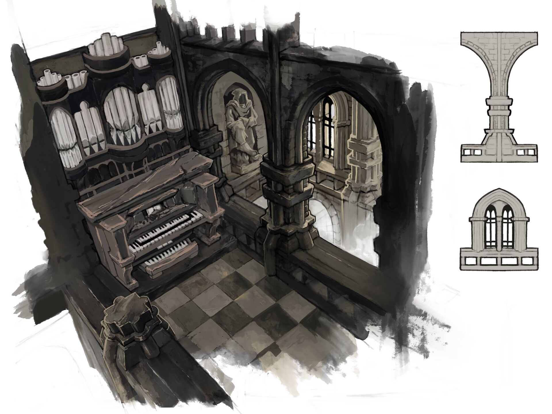 ArtStation - Stylized Gothic Cathedral