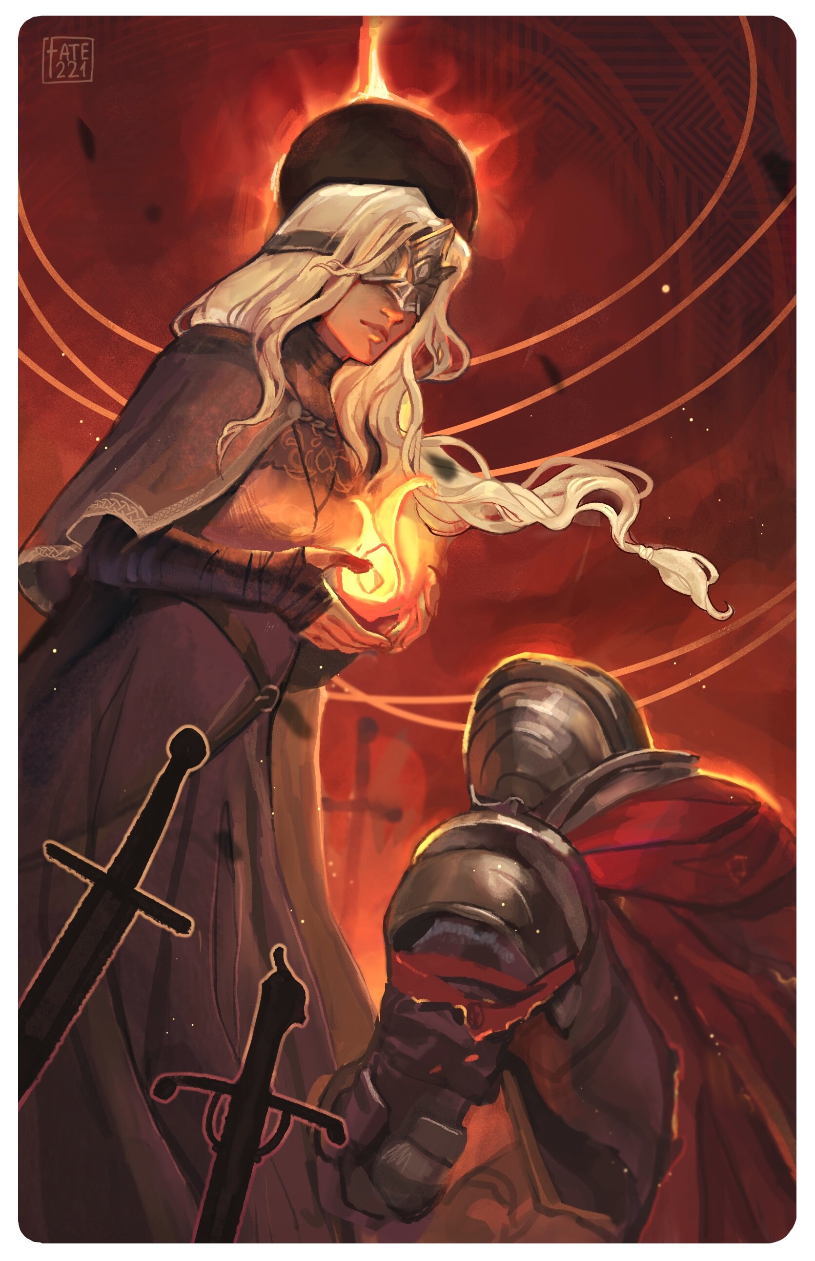 Artstation Fire Keeper And Ashen One