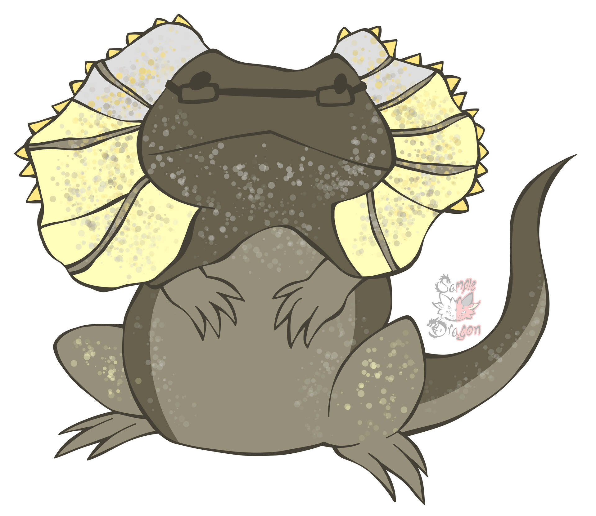 frilled lizard coloring pages