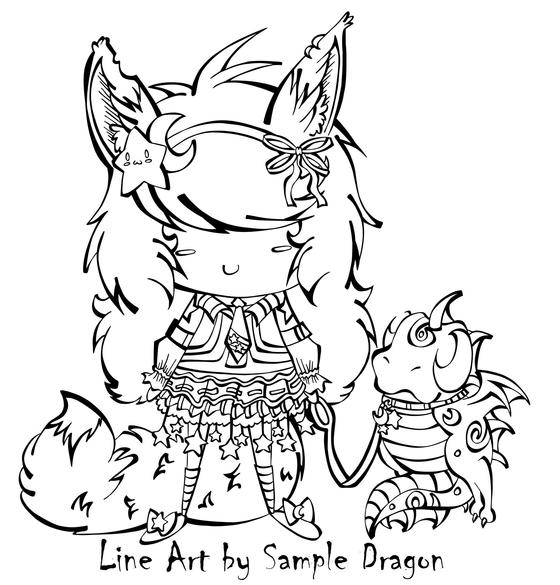 girl and dragon coloring pages