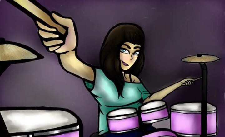 ArtStation - Drummer Girl