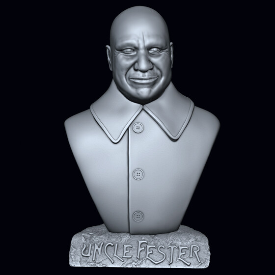 Artstation Uncle Fester Wednesday Series