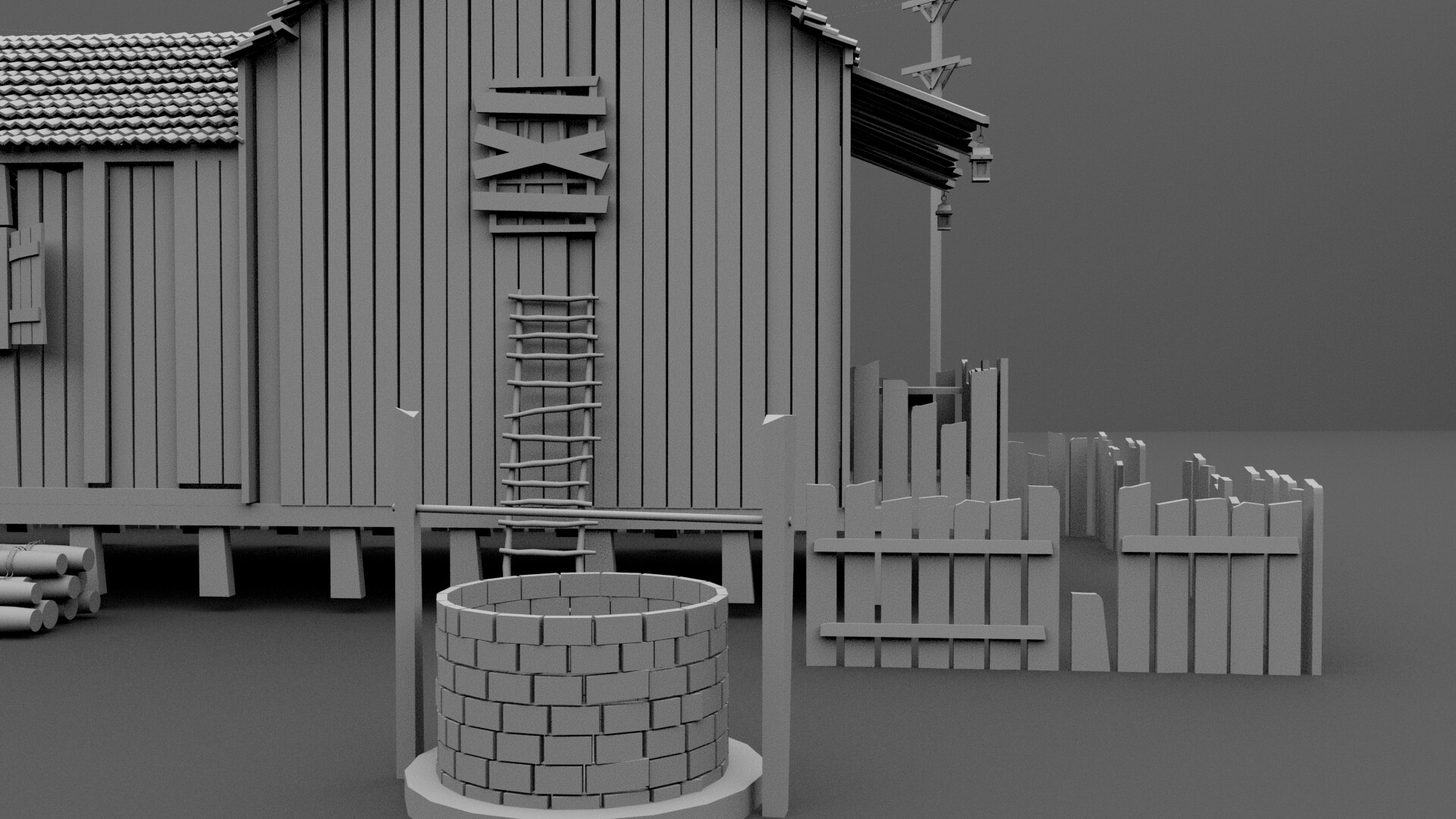 Partho Parekh - Wooden Cottage | Maya - 3D Model -WIP