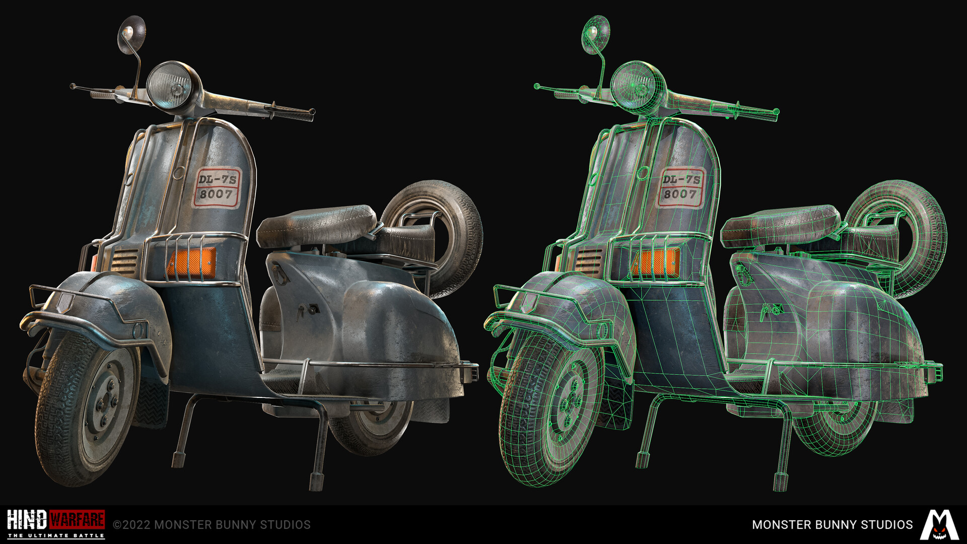 MONSTER BUNNY STUDIOS - Hindwarfare Vehicle -Chetak scooter