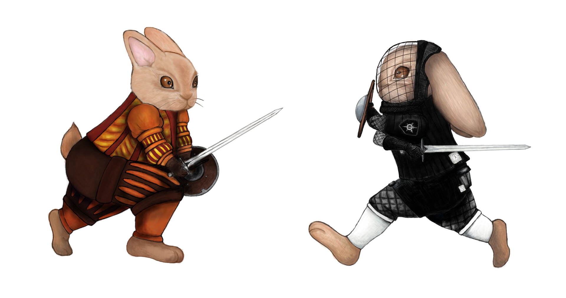 ArtStation - HEMA - rabbits(sword and buckler)