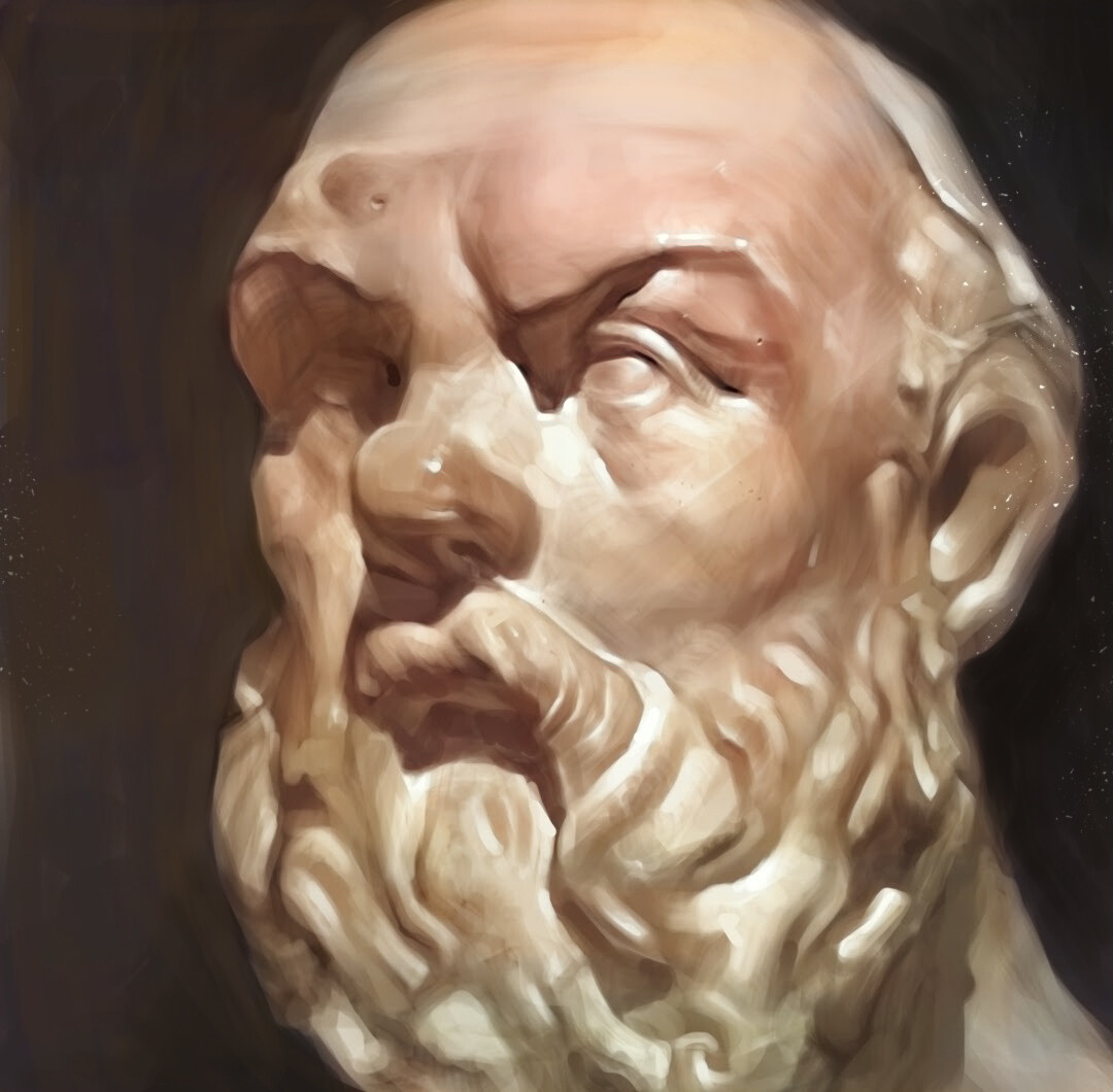 ArtStation - plaster head Socrates