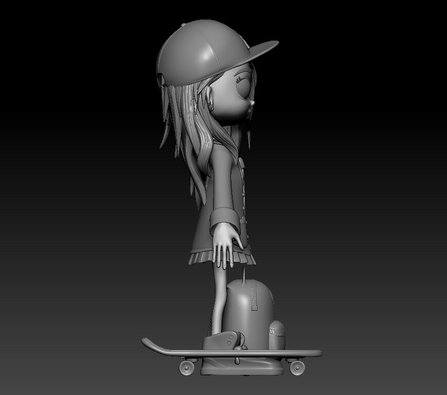 YukiTori - WIP Cartoon Character - Olivia 🛹