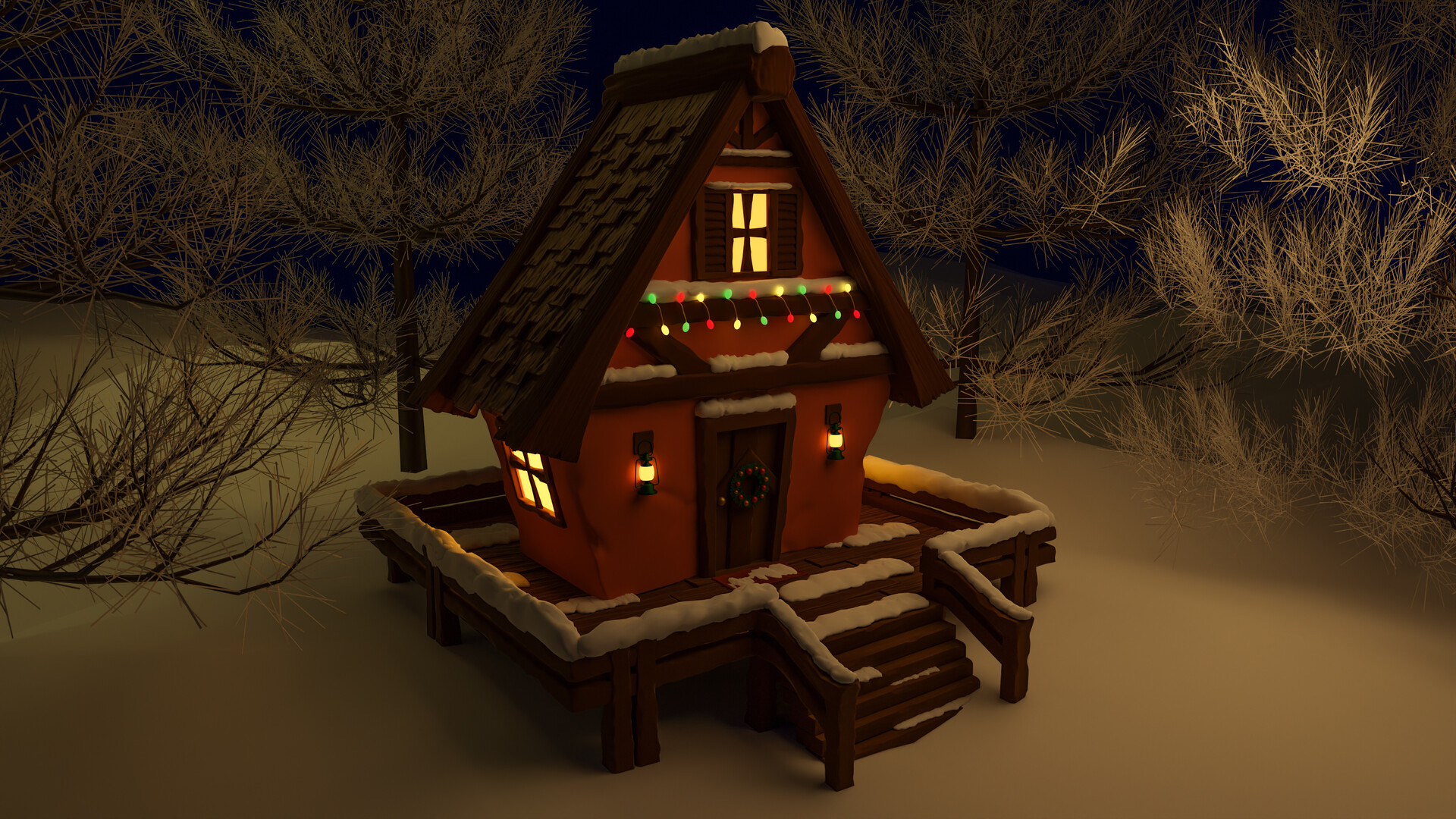 ArtStation - 'little red house'