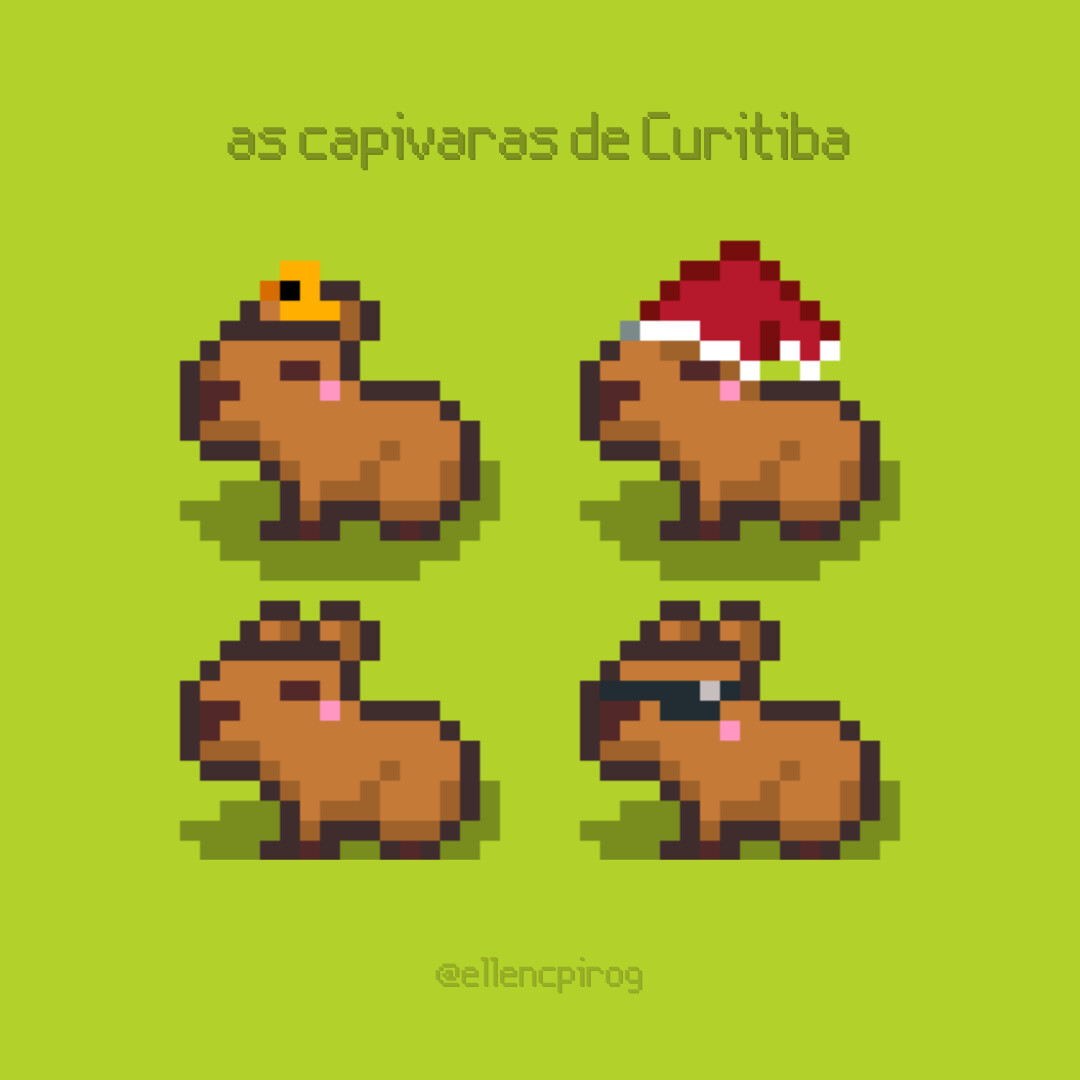 ArtStation - Capybaras of Curitiba in Pixel Art