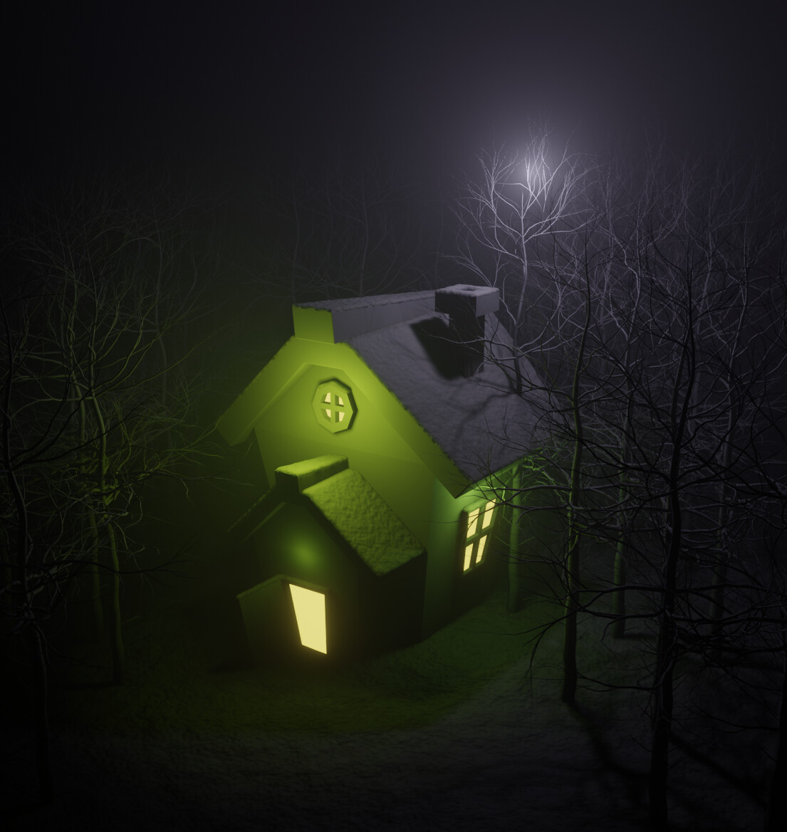 ArtStation - Winter Horror House