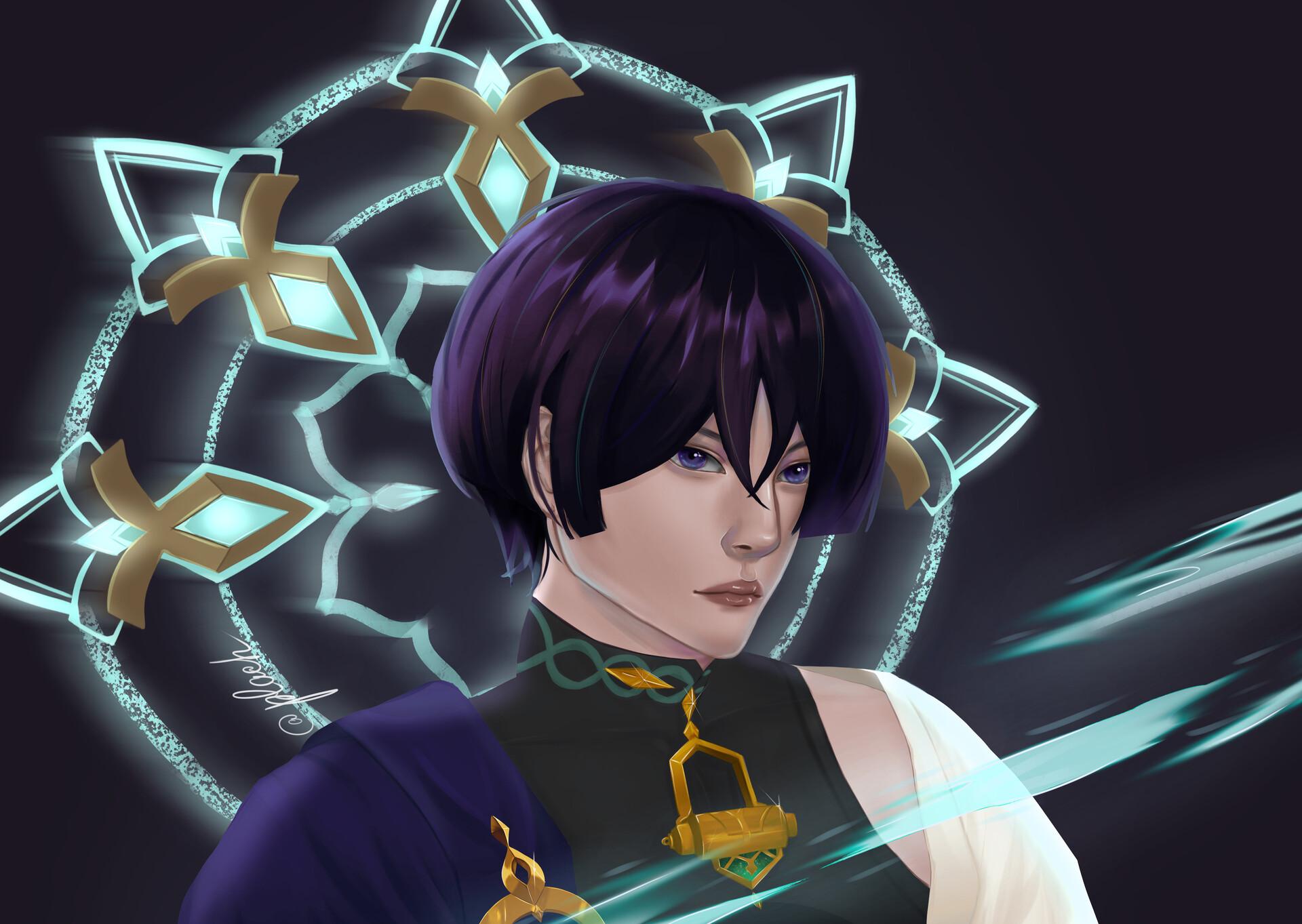 ArtStation - Wanderer/Scaramouche from Genshin Impact fanart