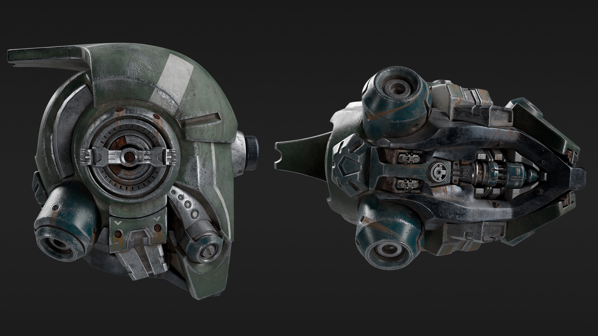 Gaspar Vargas - Robot Head - Hard Surface Project