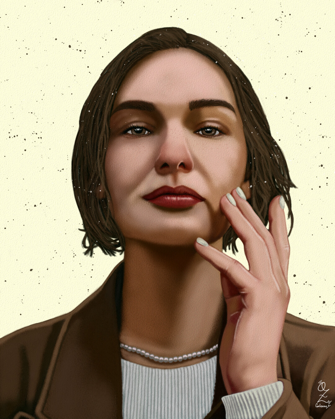 ArtStation - Model Portrait drawing by Oz Galeano