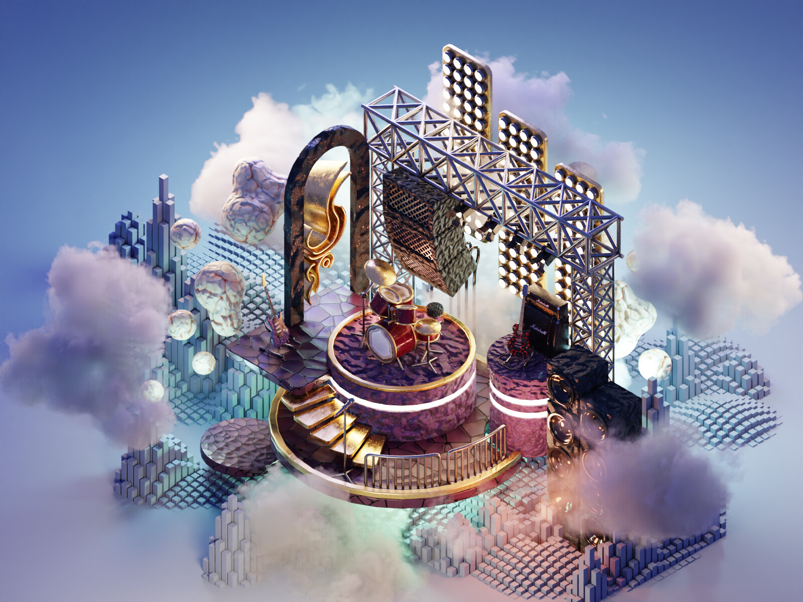 ArtStation - Abstract Sound Stage