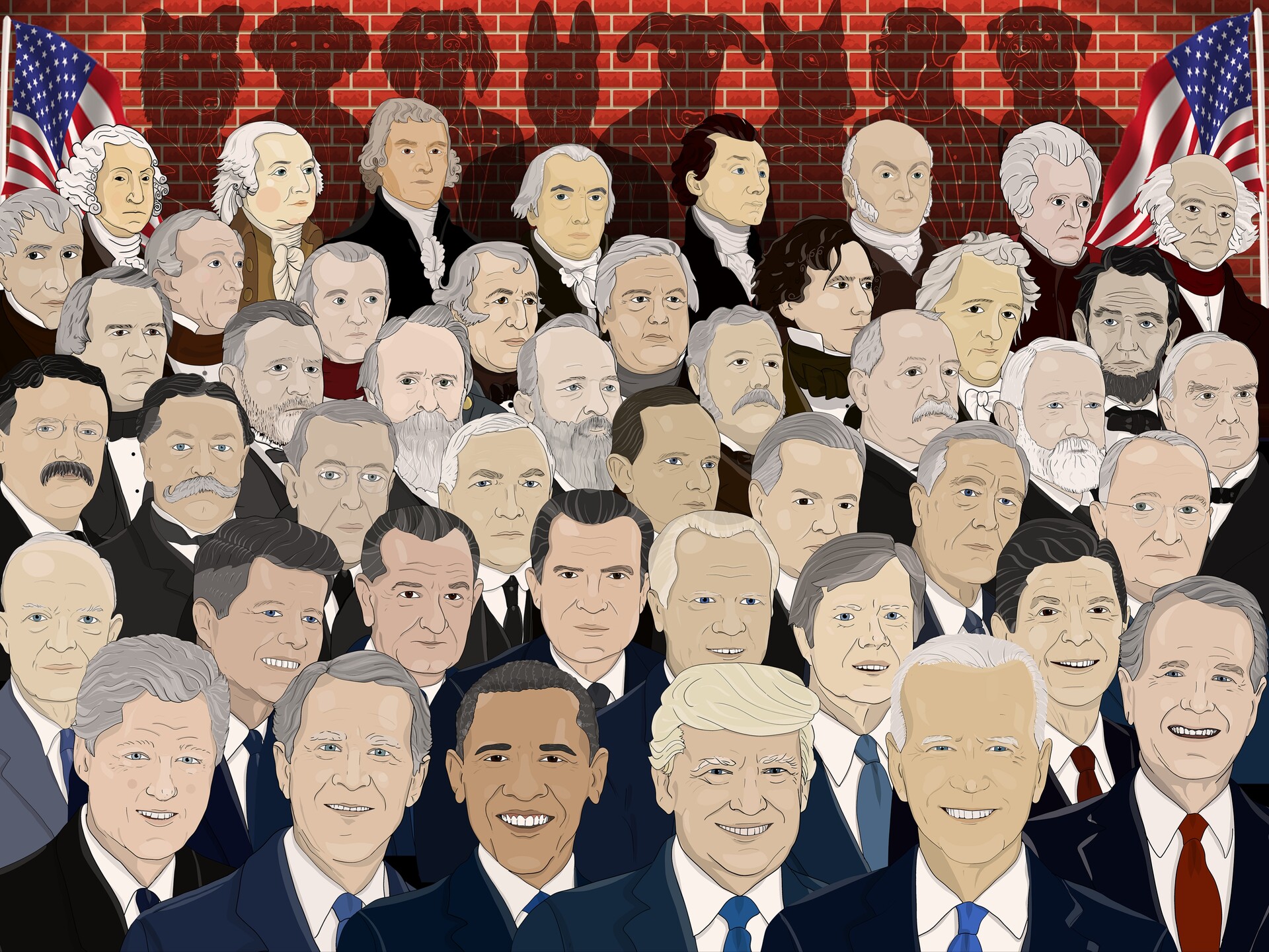 ArtStation - Joint posing: US Presidents