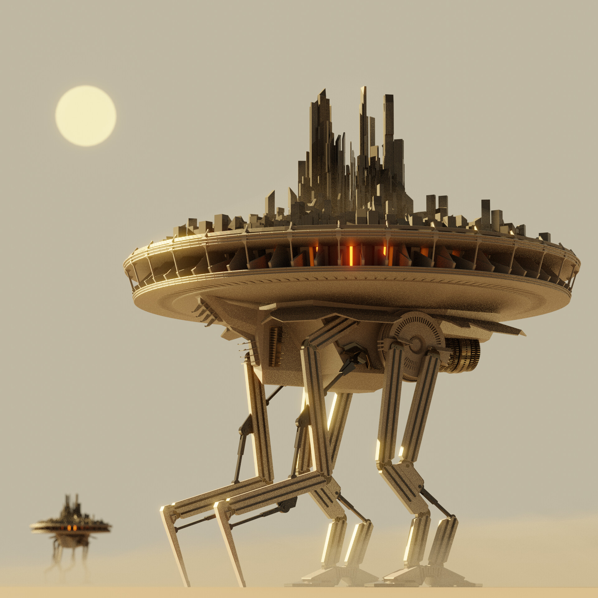 ArtStation - 027 - Walking cities