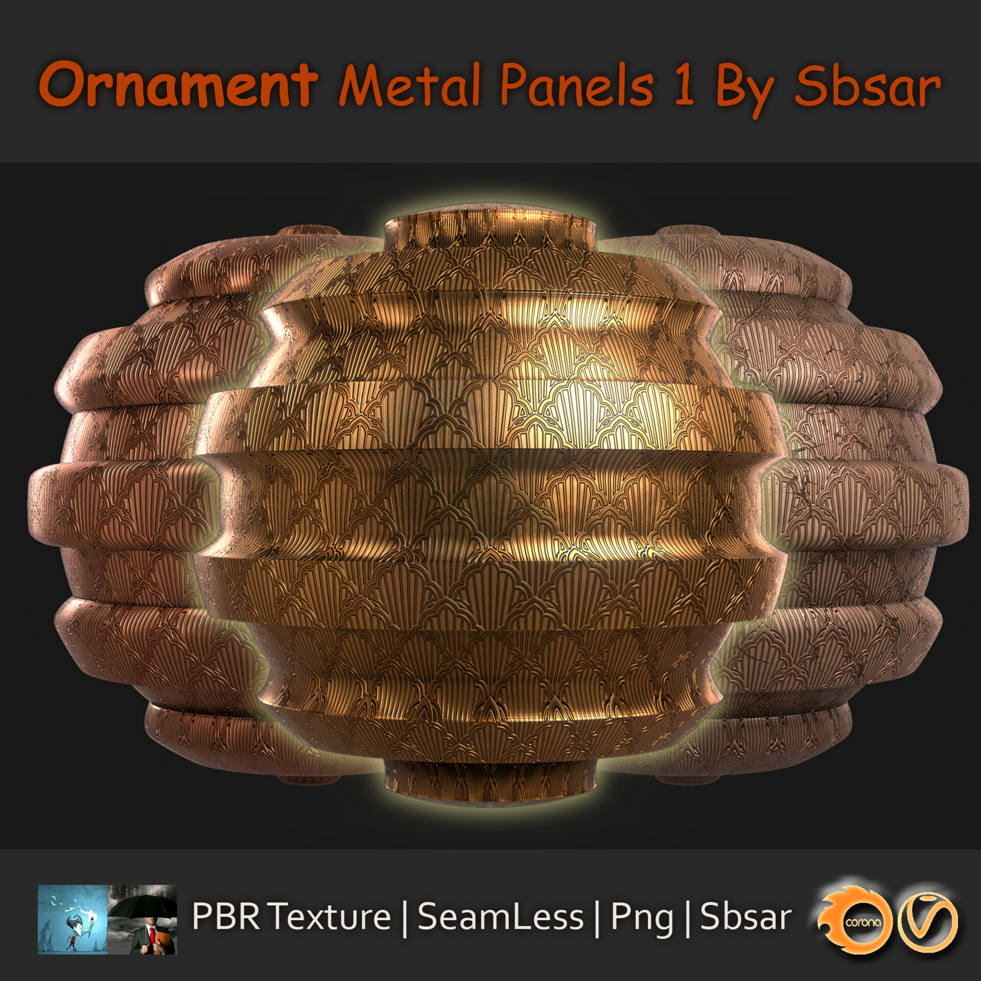 ArtStation - DH Materials 5 Ornament Metal Pattern 1 By Sbsar ...