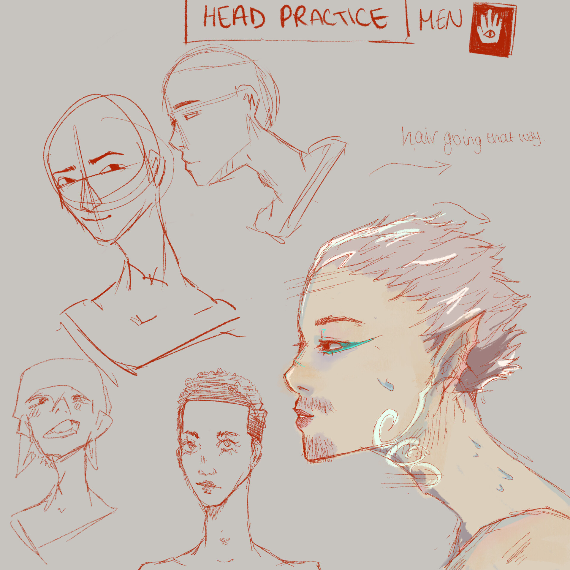 ArtStation - Head practice.