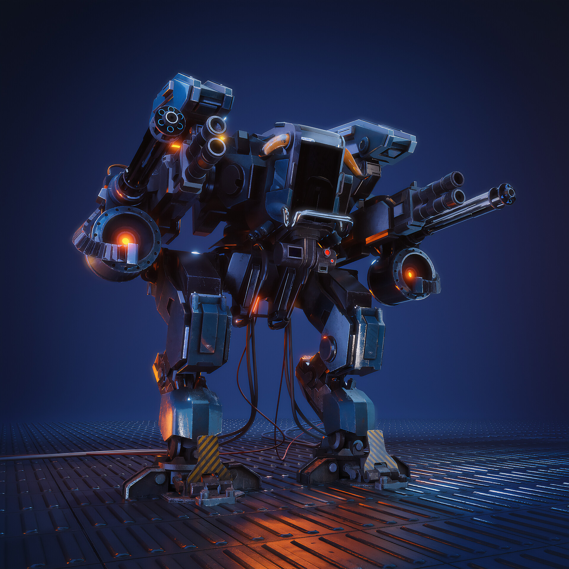 ArtStation - MU-400 Mech (study)