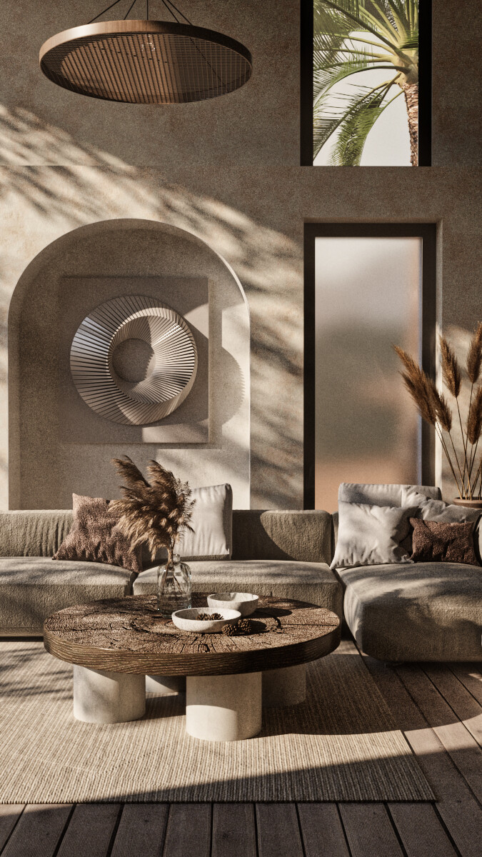 ArtStation - wabi sabi living room