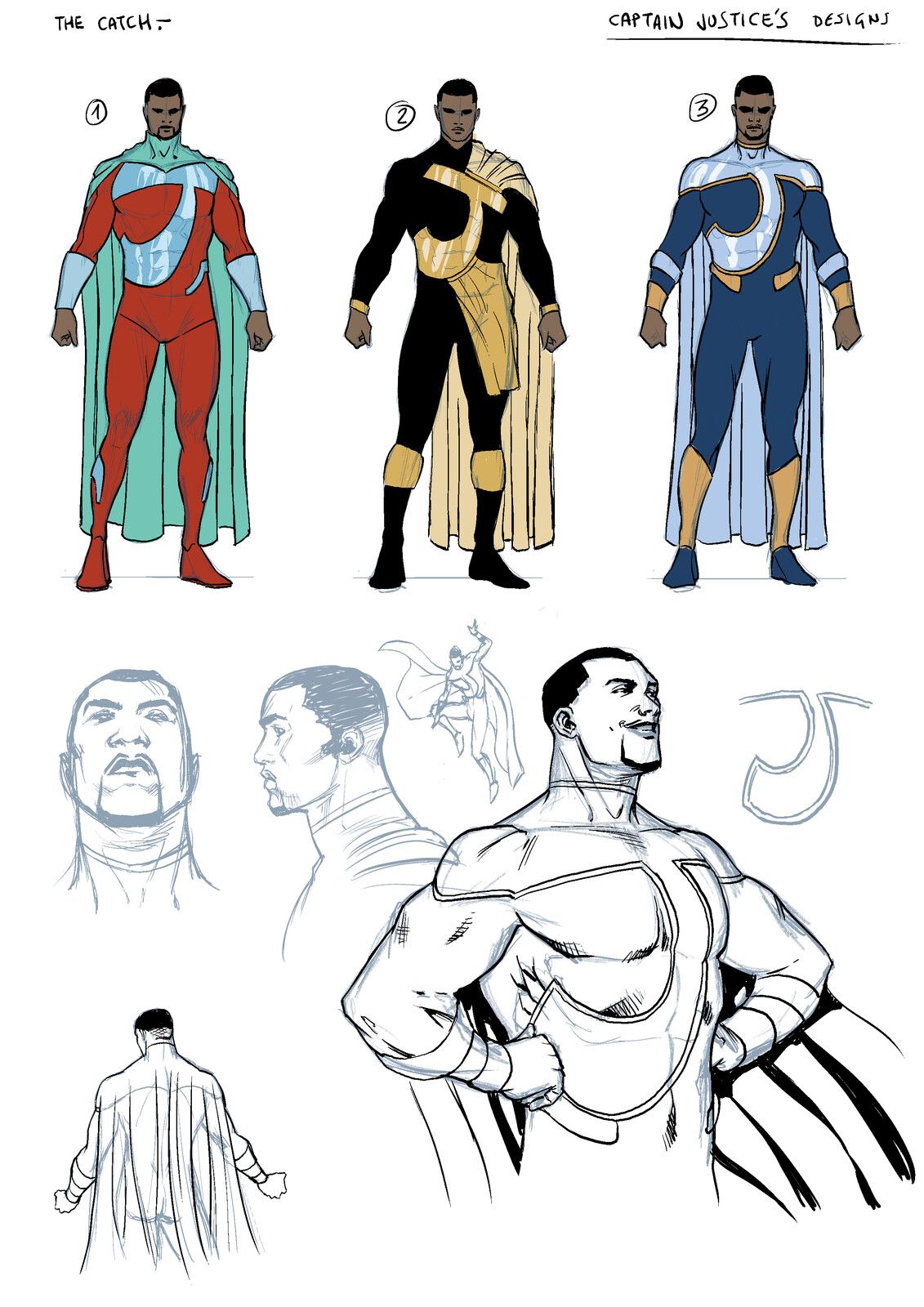Ismael Canales - THE CATCH characters concept art.