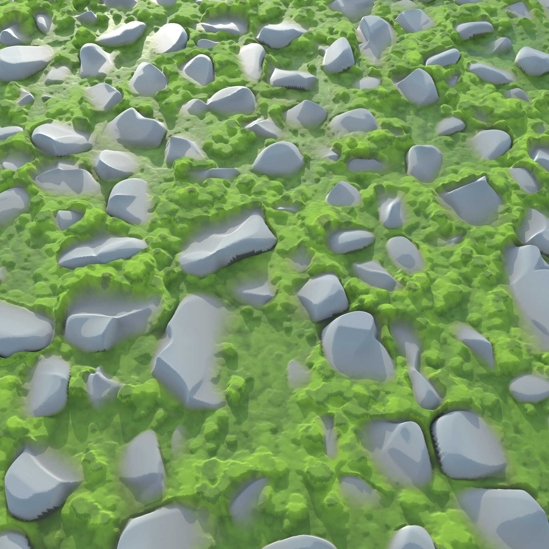 ArtStation - Stylized Stone Moss