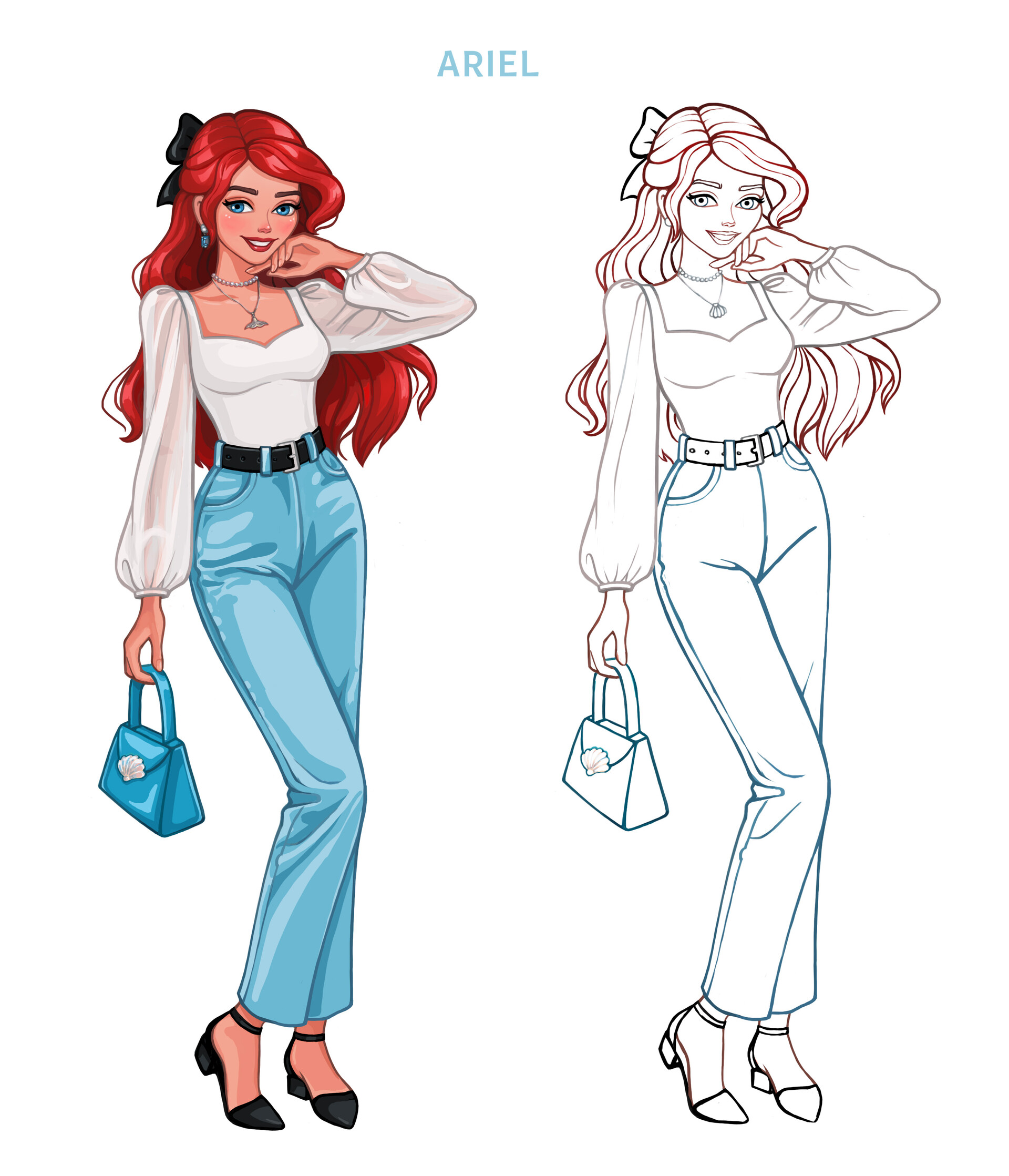 Disney Princesses Drawings Modern