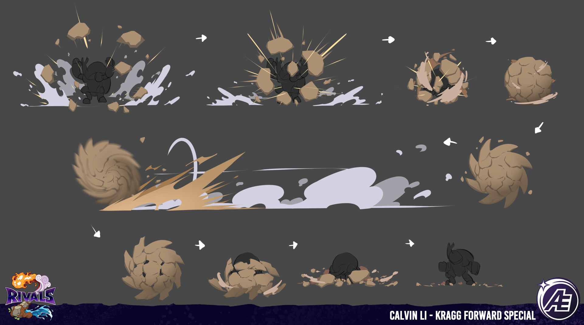 Calvin Li - Rivals of Aether 2 - Kragg VFX Concepts