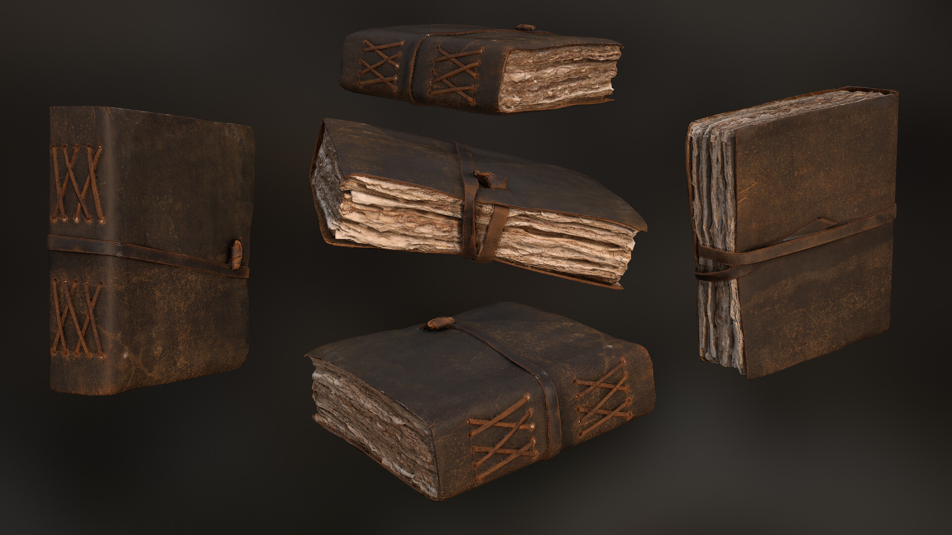 ArtStation - Photoscanned Old Book - Game Ready