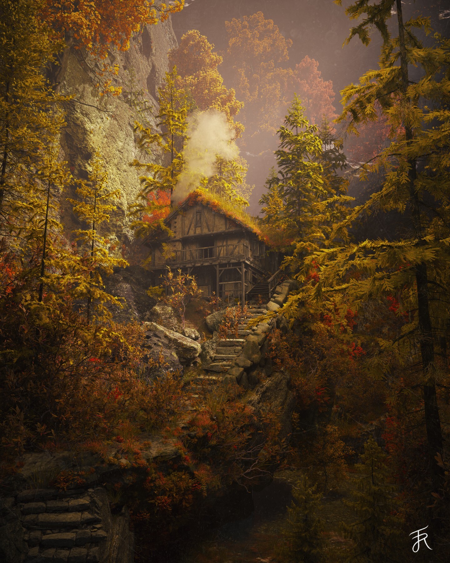 ArtStation - High On The Cliff