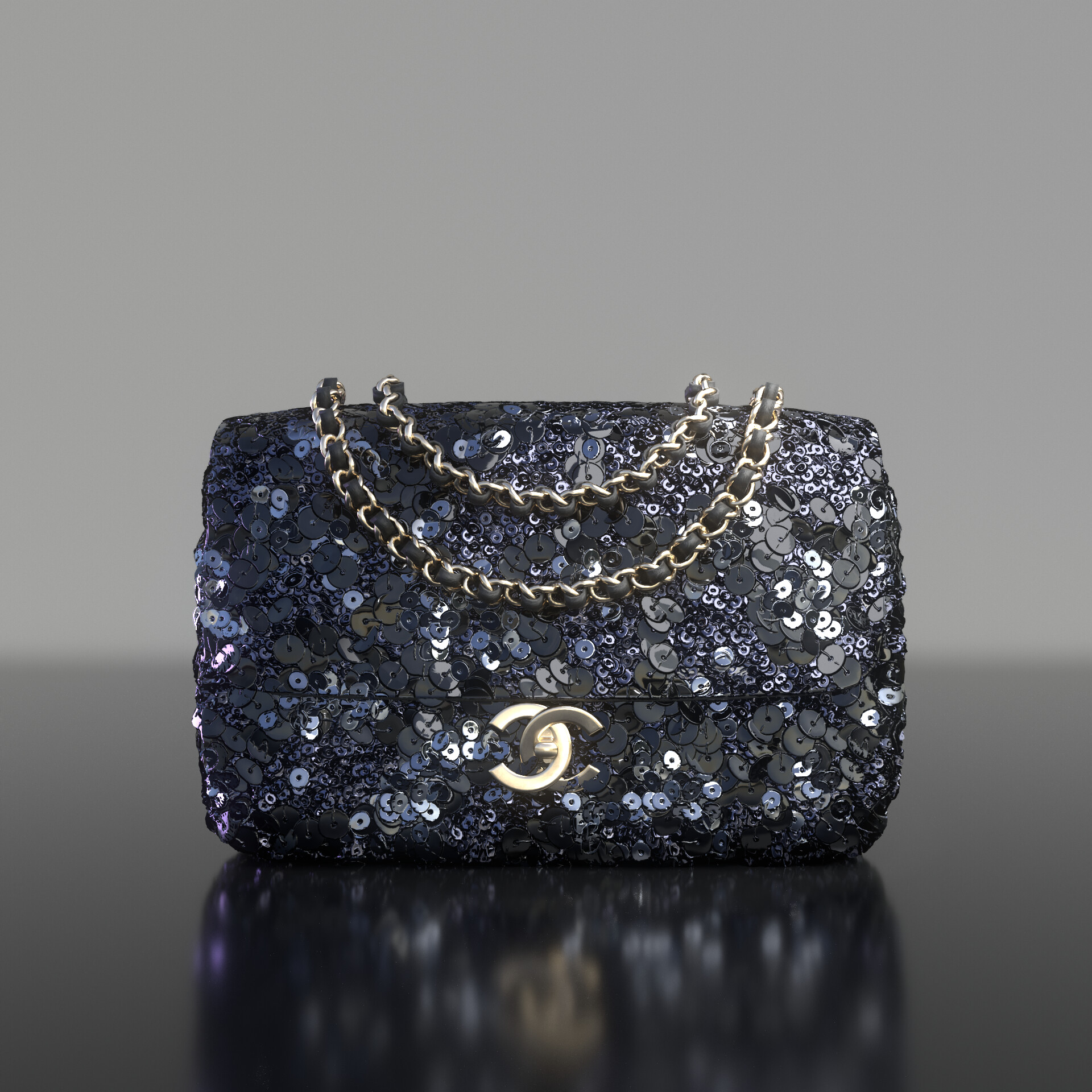 ArtStation - Sequin handbag