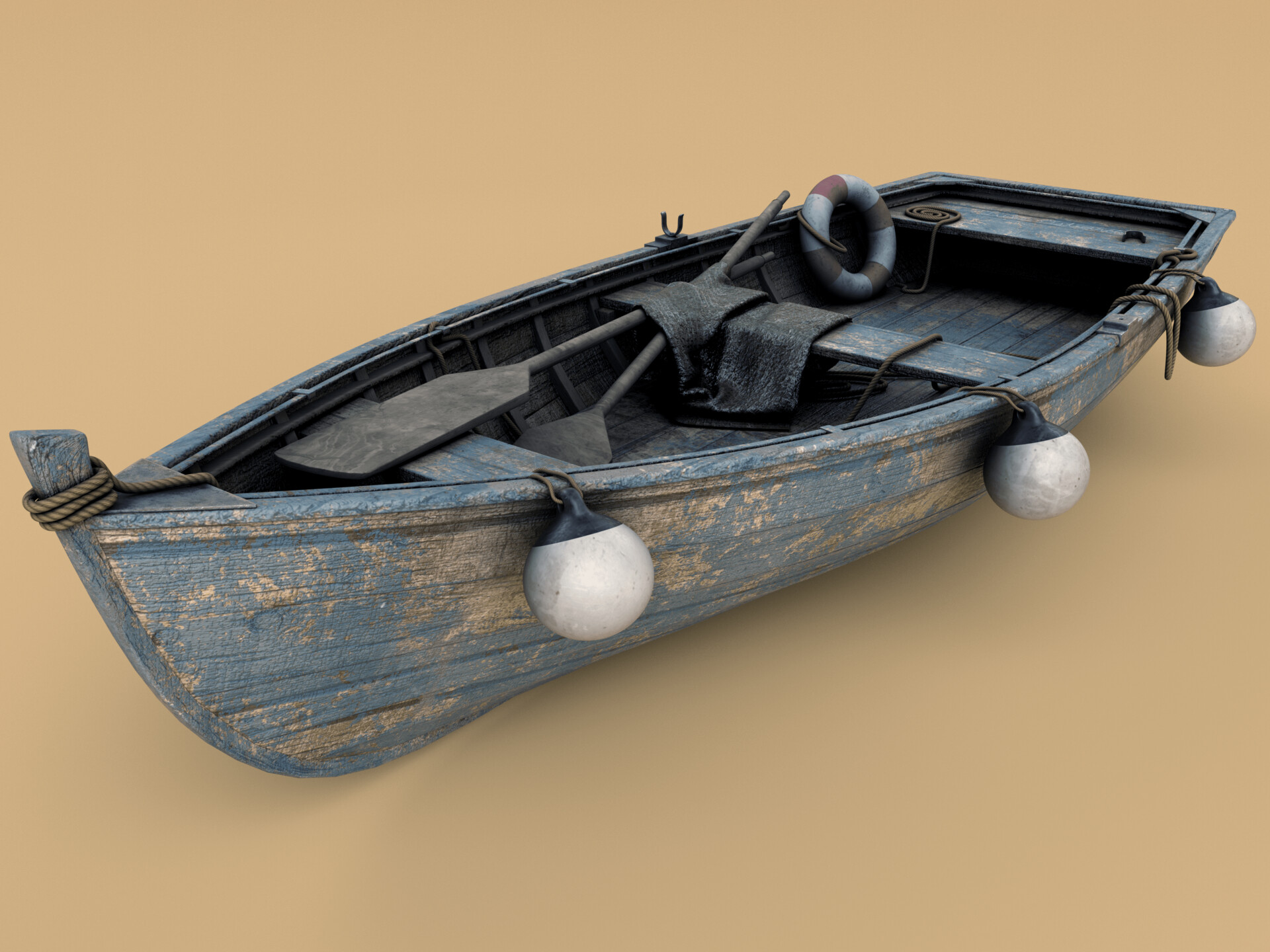 ArtStation - Photorealistic Rowboat