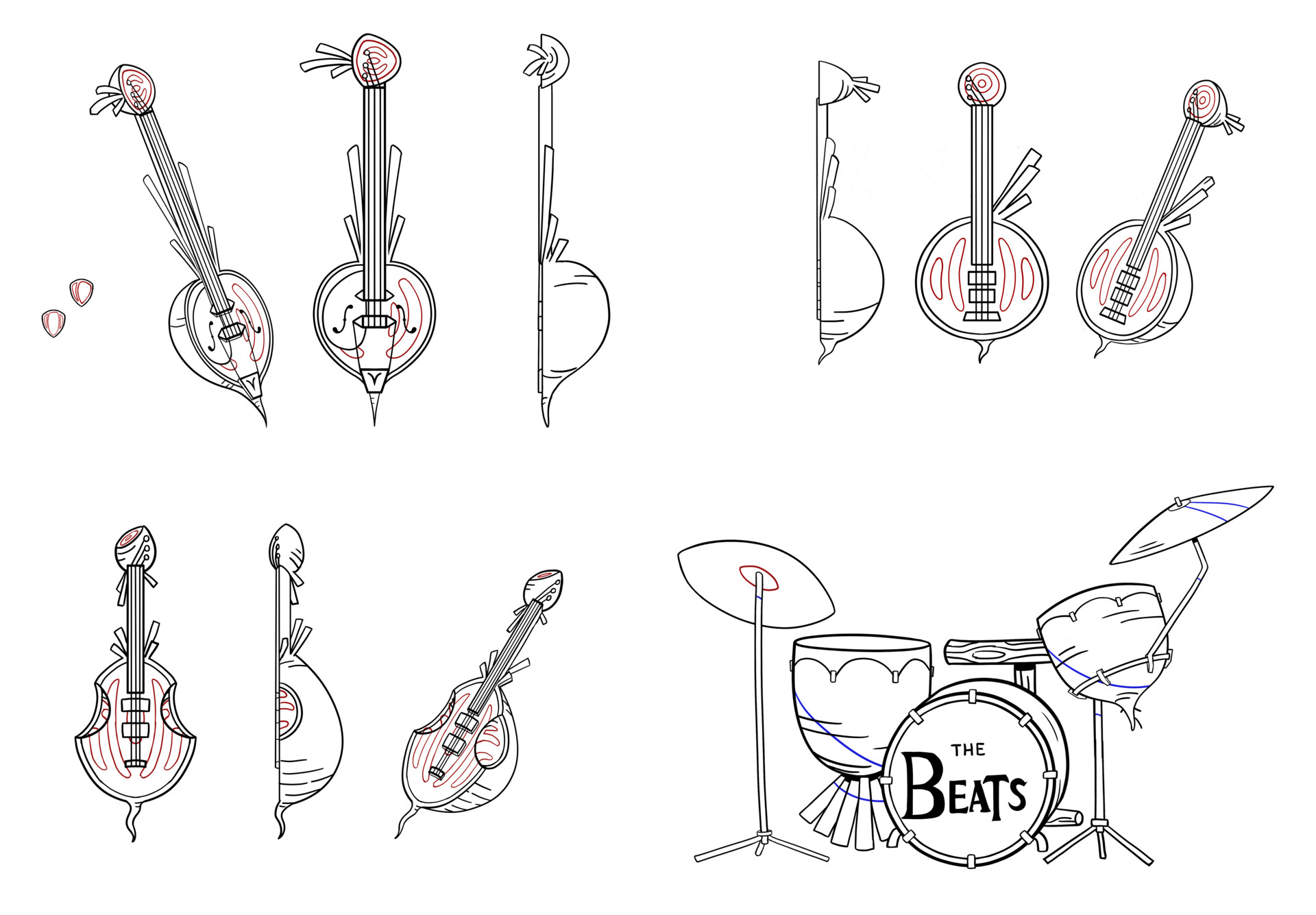 ArtStation - 'The Beats' Instrument designs